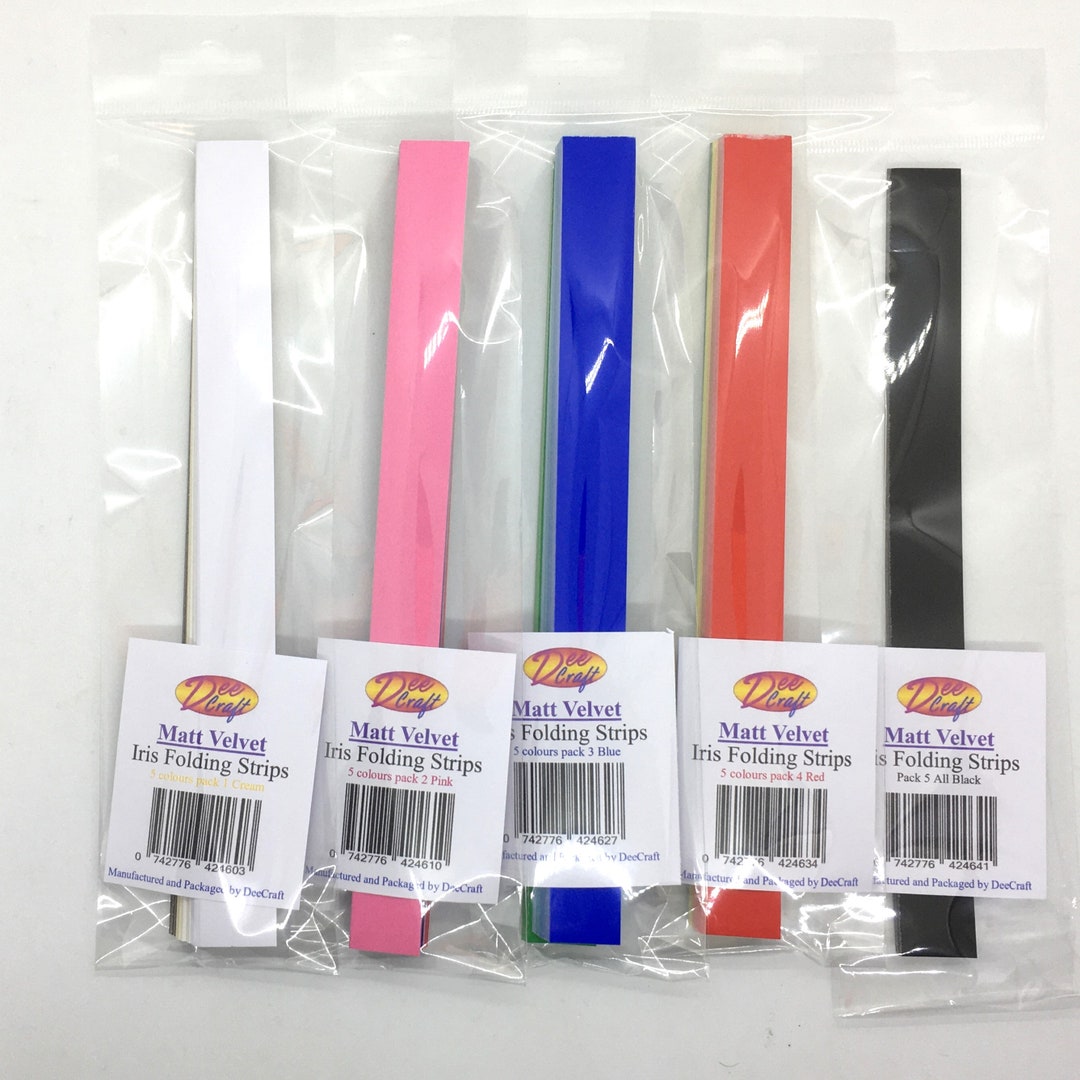 Iris Folding Craft Paper Strips MATT SELECTION Create Stunning Cards ...