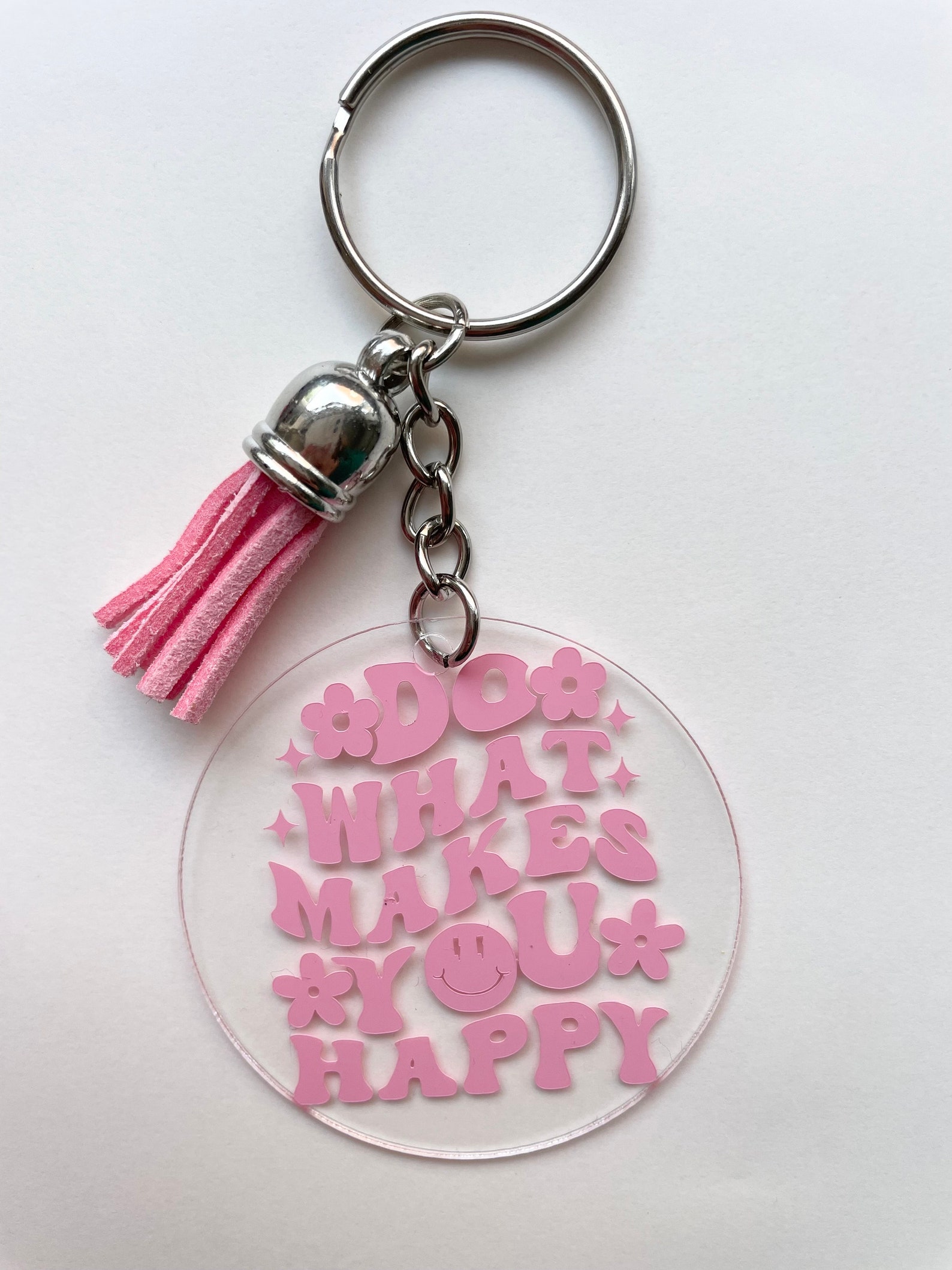 Positive Quote Keyring | Groovy Keychain | Various Designs and Colours ...