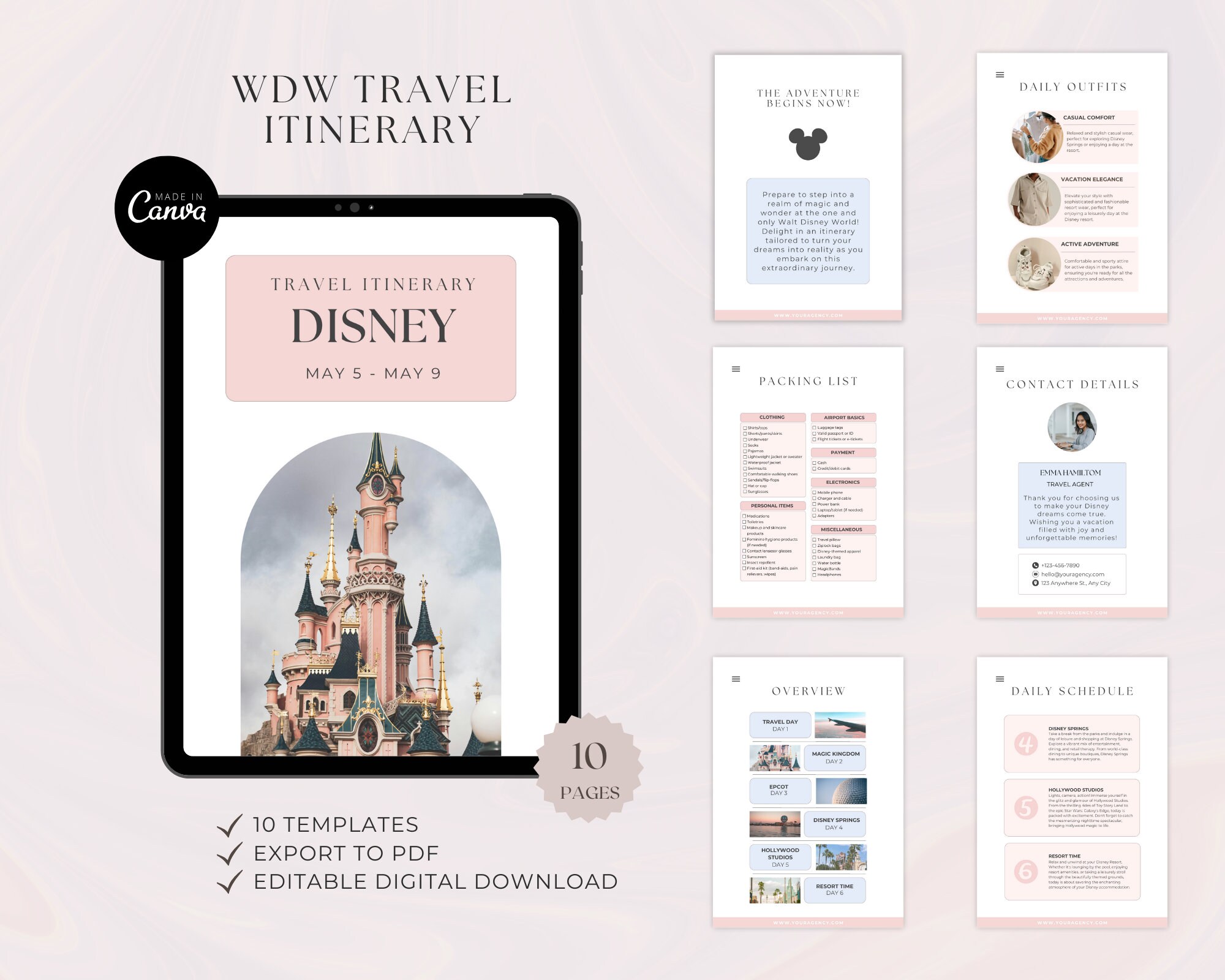 WDW Starter Kit, WDW Bundle, Travel Agent Template, WDW Agent Template ...