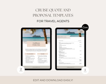 Travel Agent Client Cruise Proposal Quote Template - Etsy