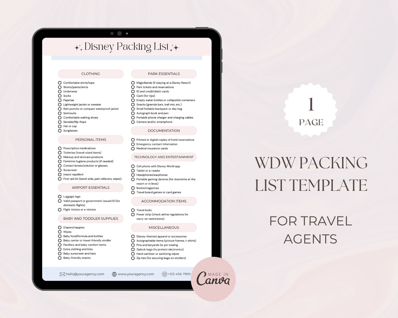WDW Starter Kit, WDW Bundle, Travel Agent Template, WDW Agent Template ...