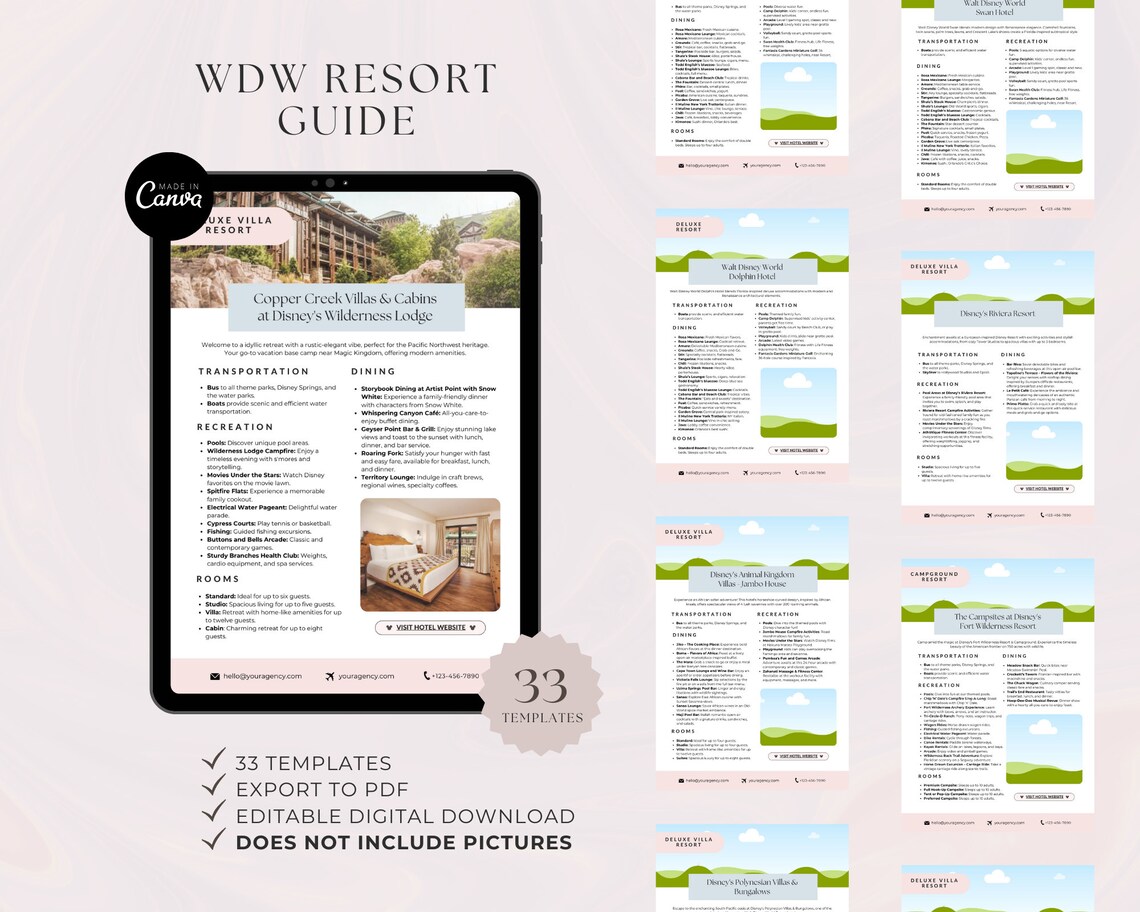 WDW Starter Kit, WDW Bundle, Travel Agent Template, WDW Agent Template ...