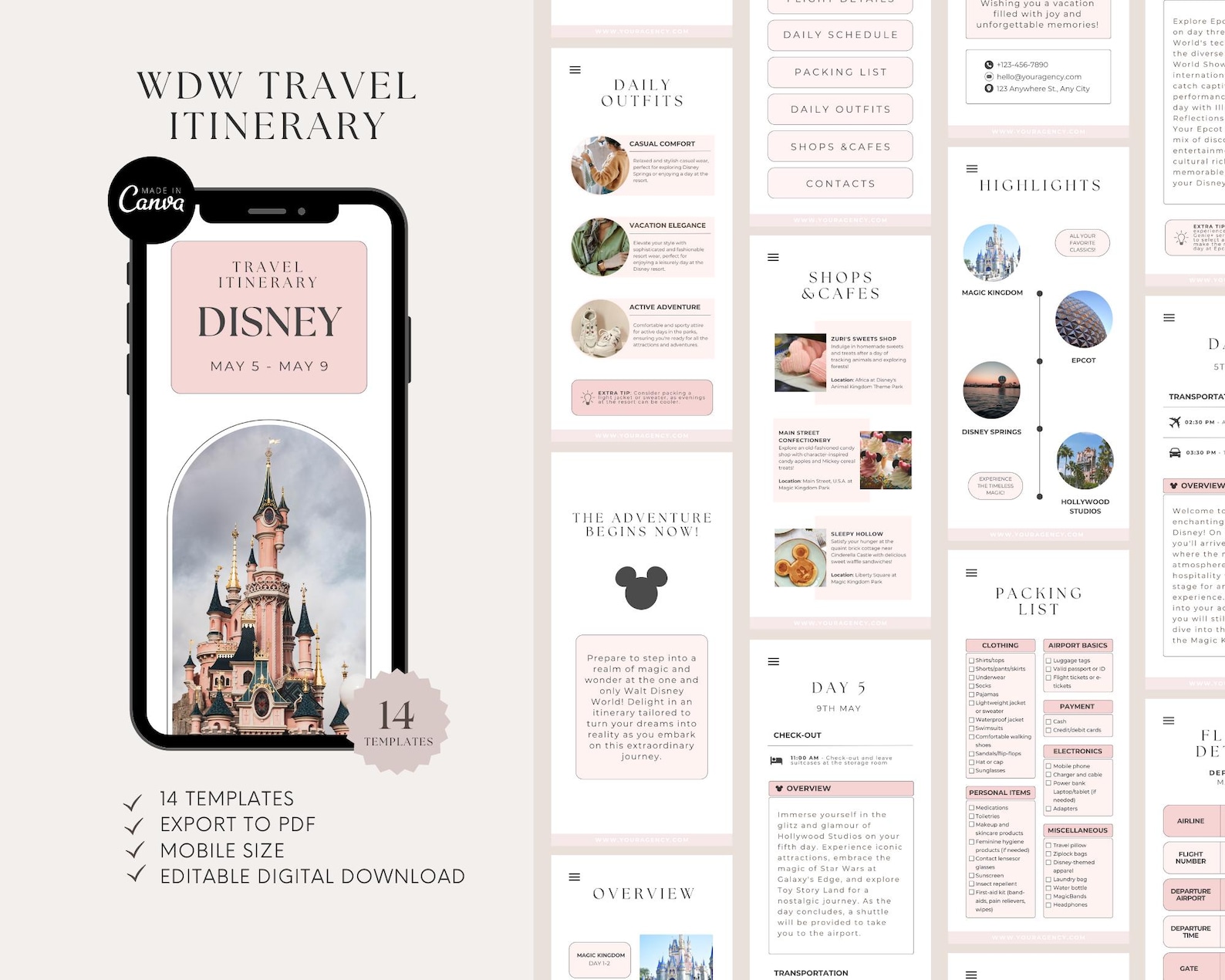 WDW Starter Kit, WDW Bundle, Travel Agent Template, WDW Agent Template ...