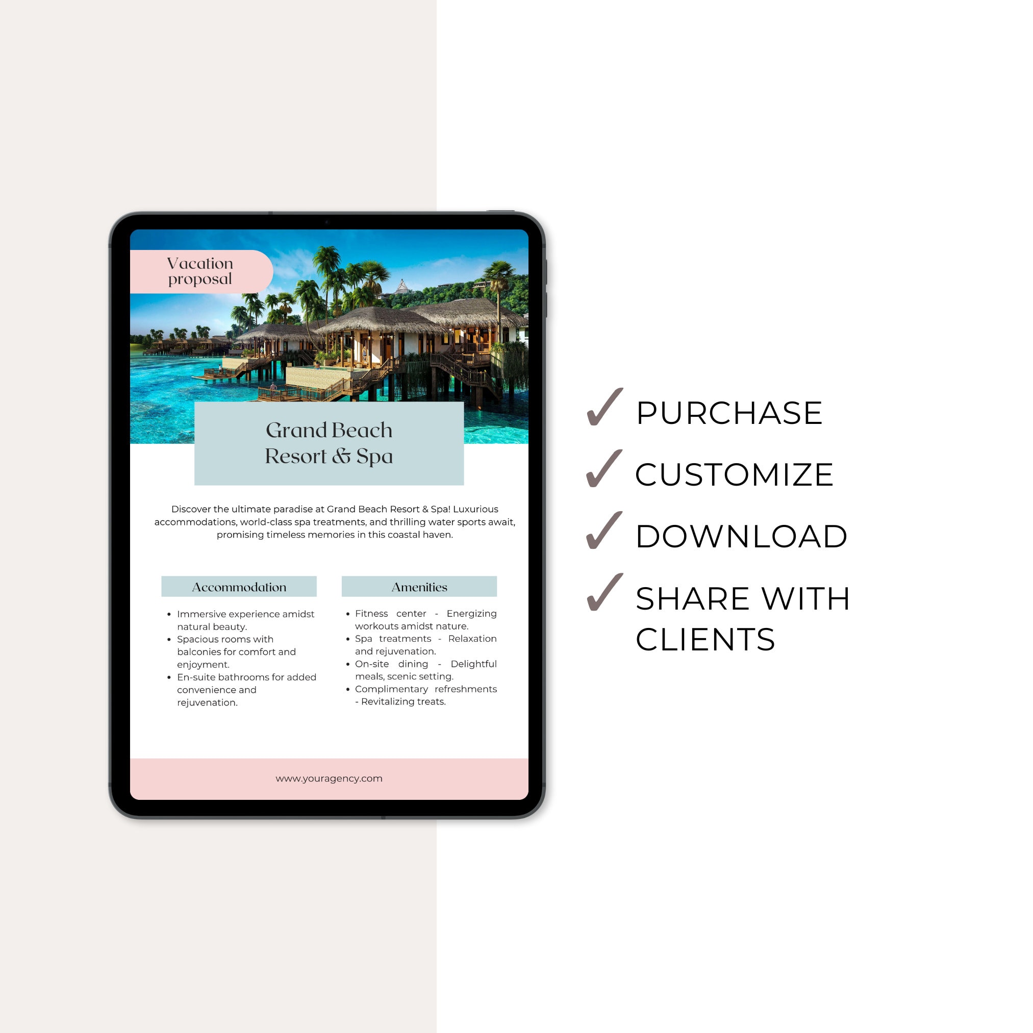 Travel Agent Proposal Template, Simple Canva Template, Travel Agent ...
