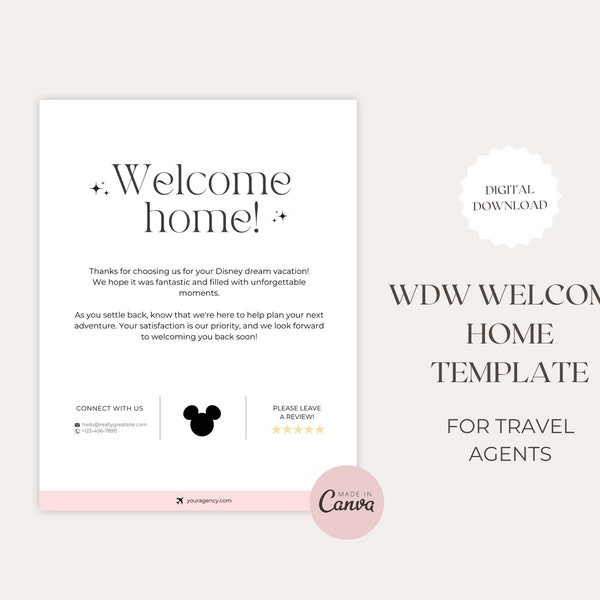Travel Agent Welcome Home Card - Etsy