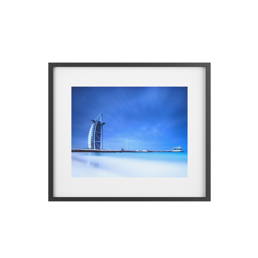 Burj AI Arab Hotel on Jumeirah Beach in Dubai Matte Framed - Etsy