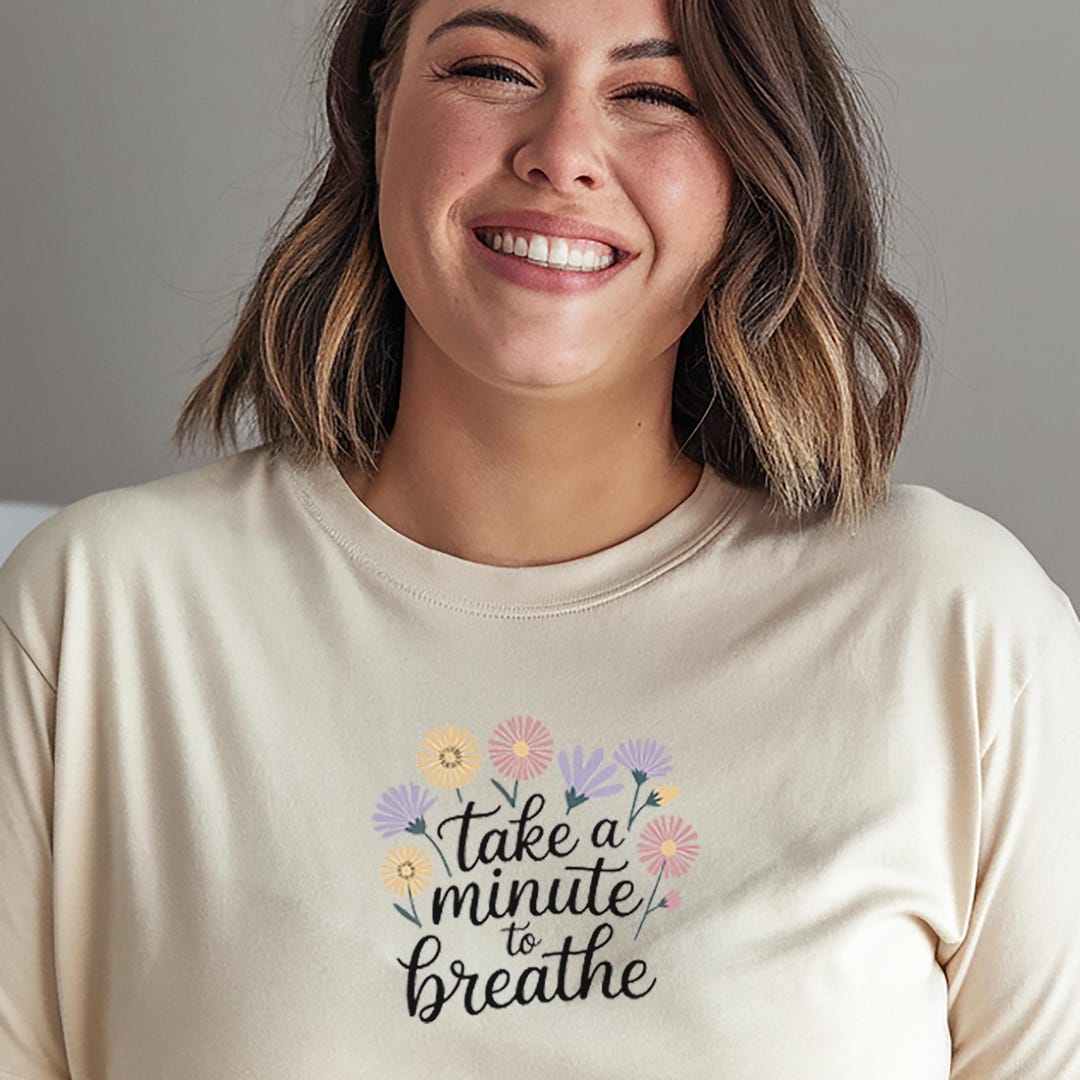 Floral Meditation T-shirt, Mindfulness Tee, Yoga Apparel, Peaceful ...