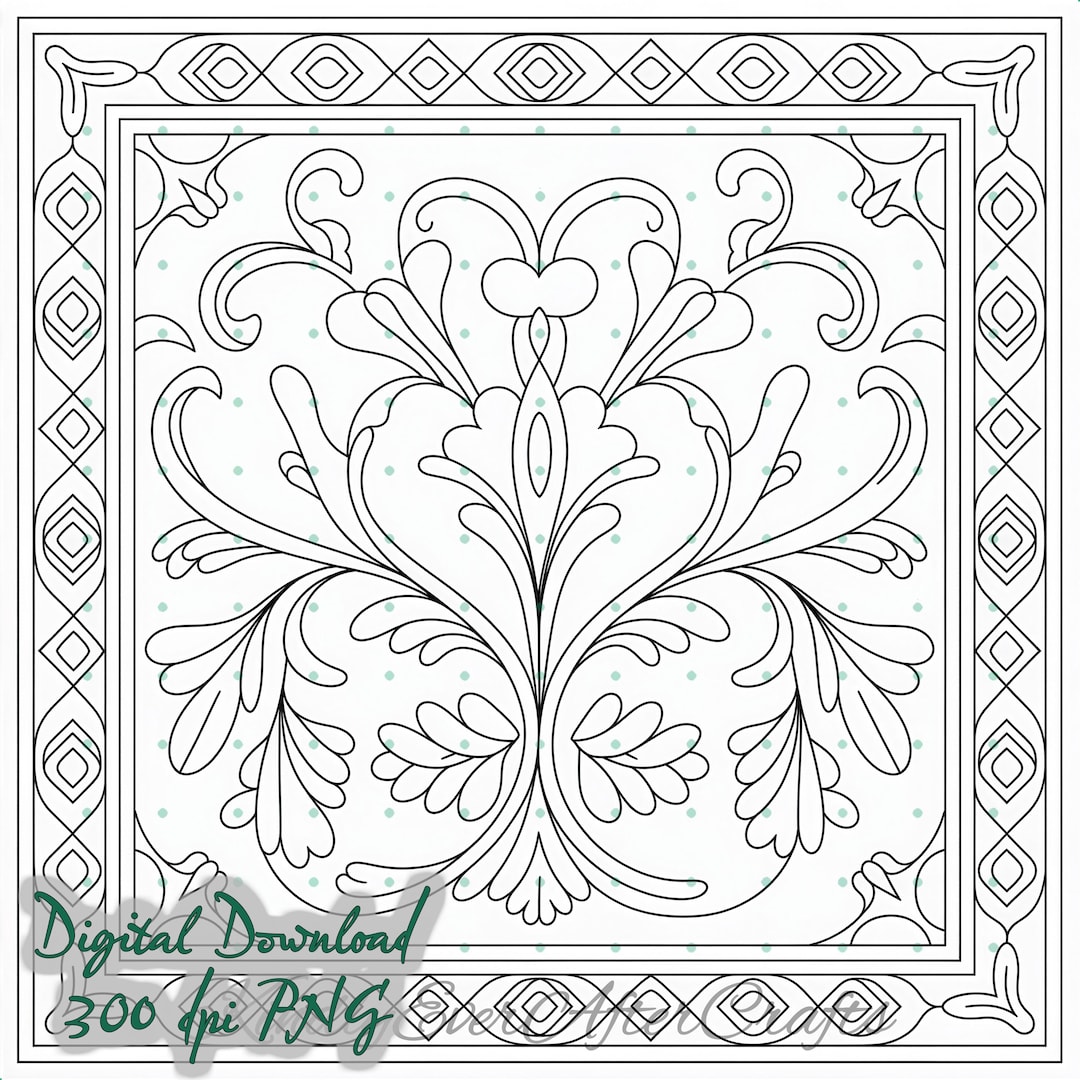 Carpet Coloring Page Digital Download, Ornate Rug Coloring Sheet ...