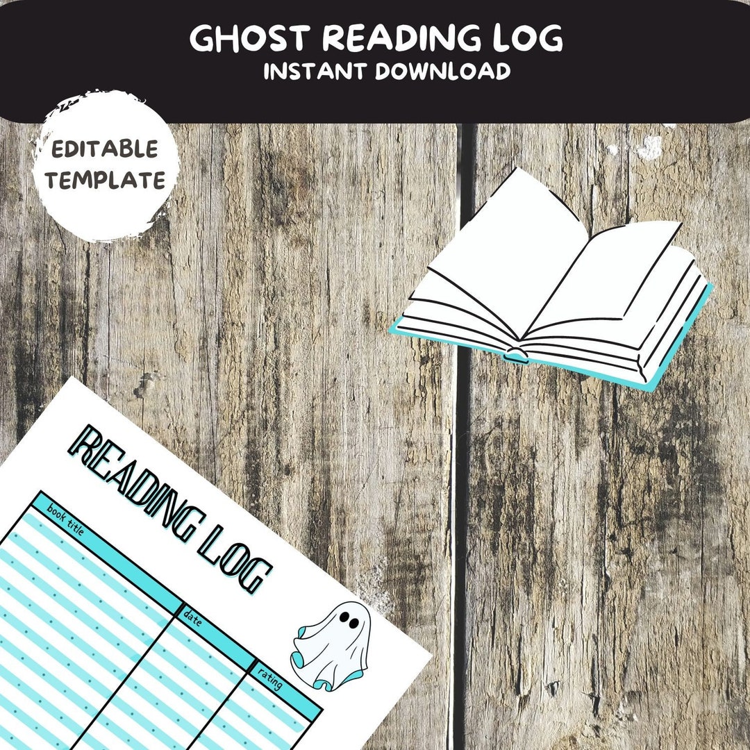 Spooky Ghost Reading Log - Etsy