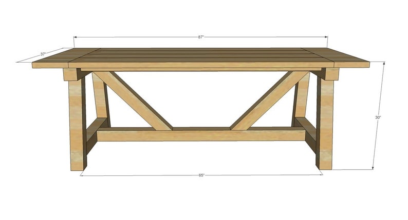 4x4 Truss Dinning Room Table - Etsy