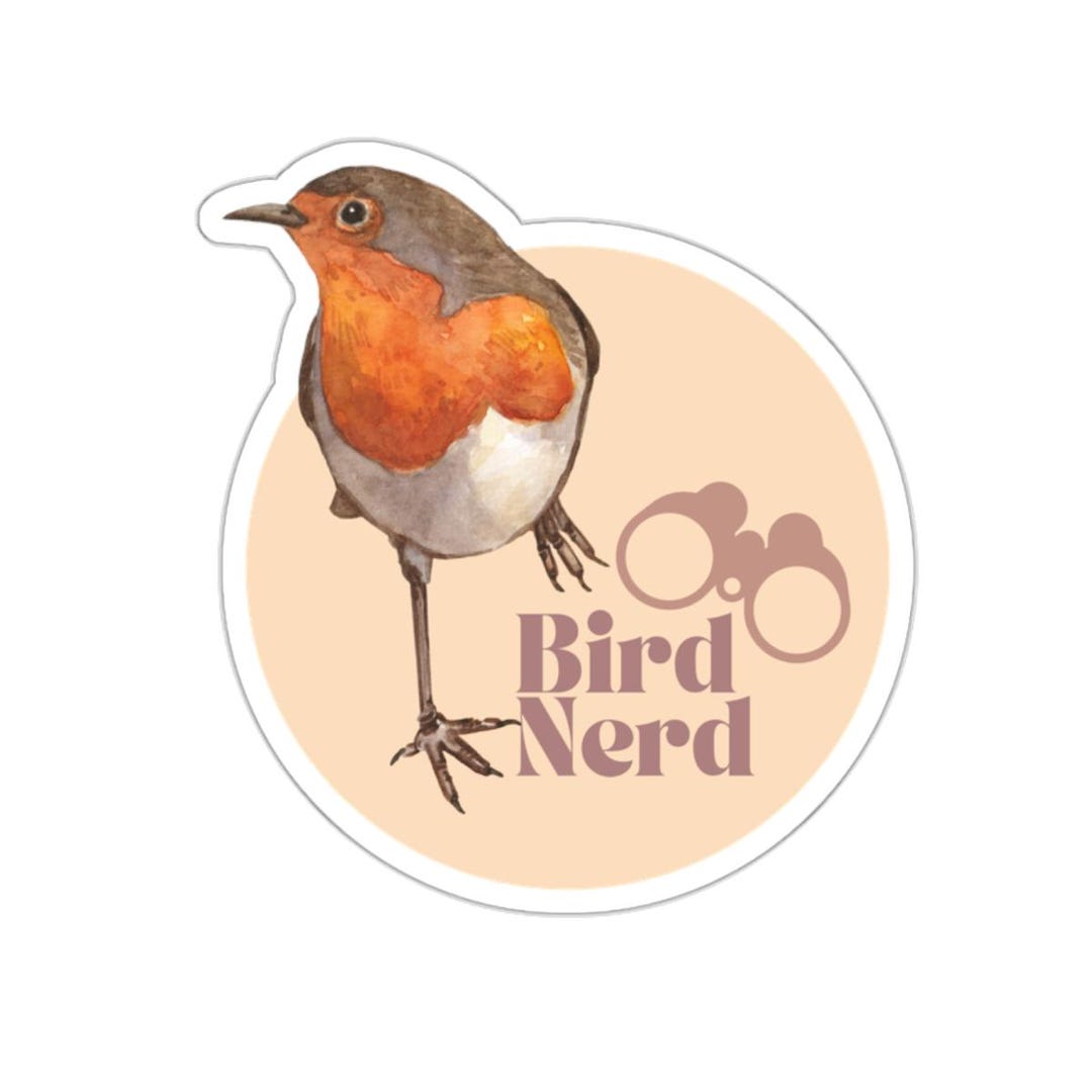 Bird Nerd Vinyl Sticker, Bird Lover Water Bottle Sticker, Funny Bird ...