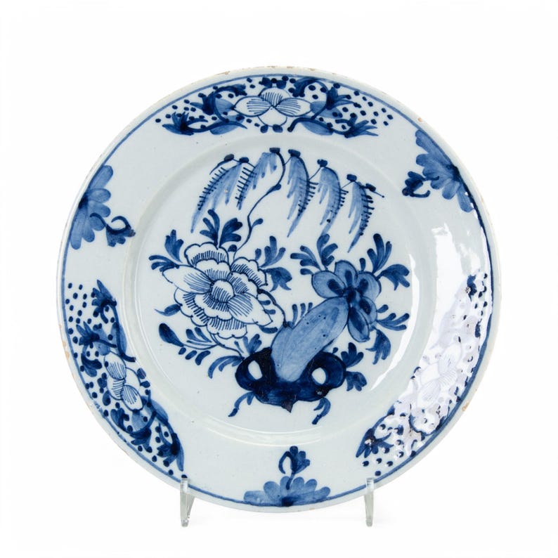Delft Blue Plates, Chinoiserie Decoration, Dutch, 18th. Ct. Nice Pair ...