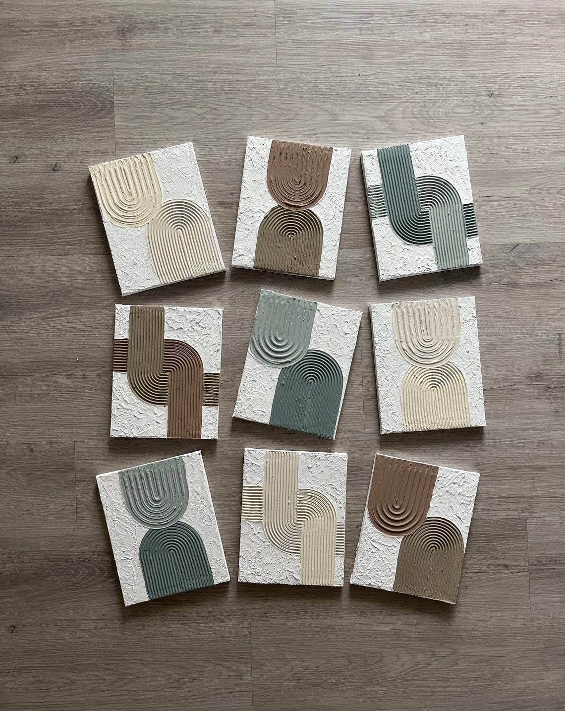 Mini Boho Textured Art - Etsy