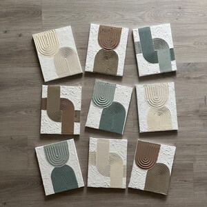 Mini Boho Textured Art - Etsy