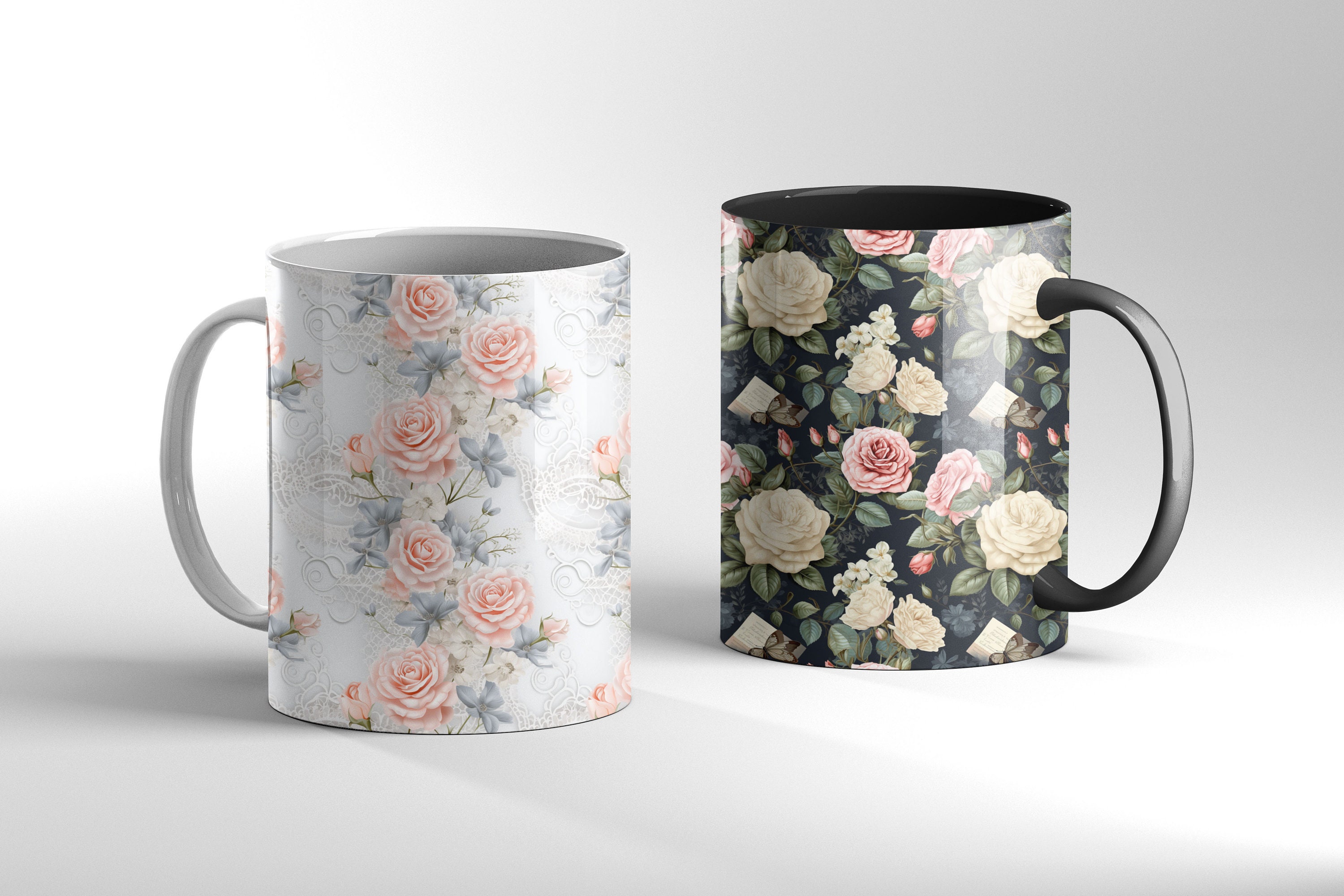 Elegant Victorian Roses - Digital Paper Pack - 12 Seamless, Tileable ...