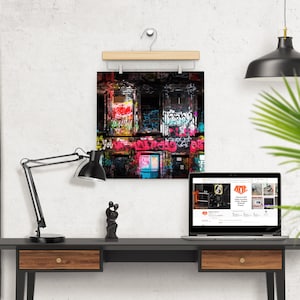 Neon Graffiti Wall Digital Paper in 8K - 13 Seamless Digital Papers ...