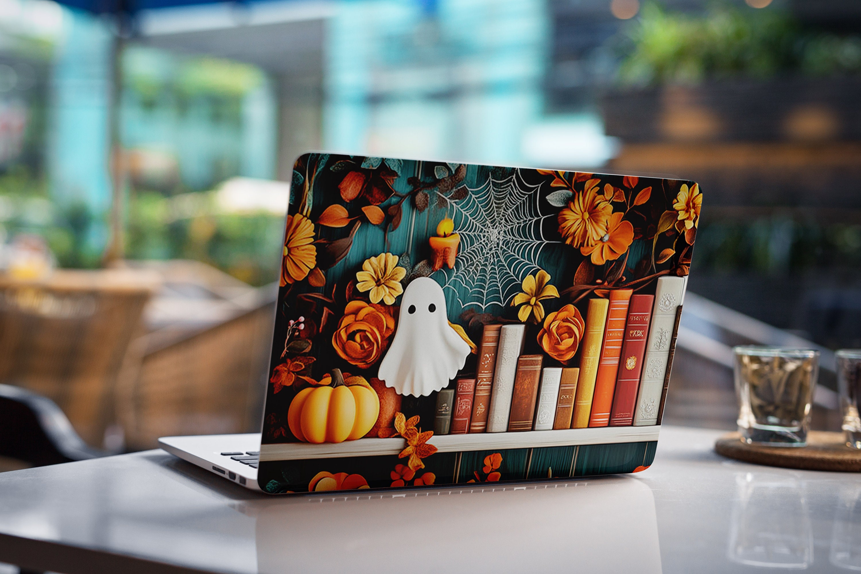 3D Halloween Boho Bookish Boo Digital Paper in 8K 12 Seamless Patterns ...