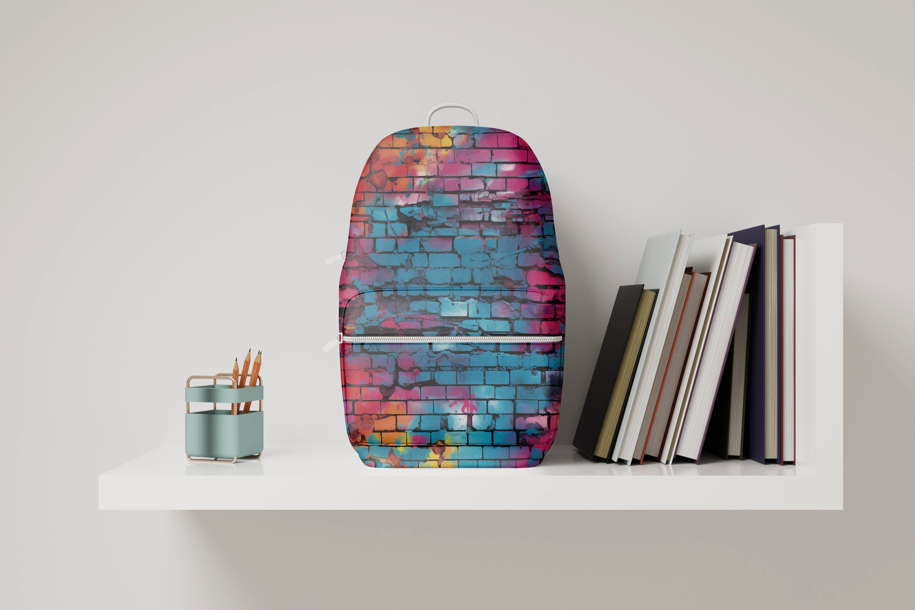 Neon Graffiti Wall Digital Paper in 8K - 13 Seamless Digital Papers ...