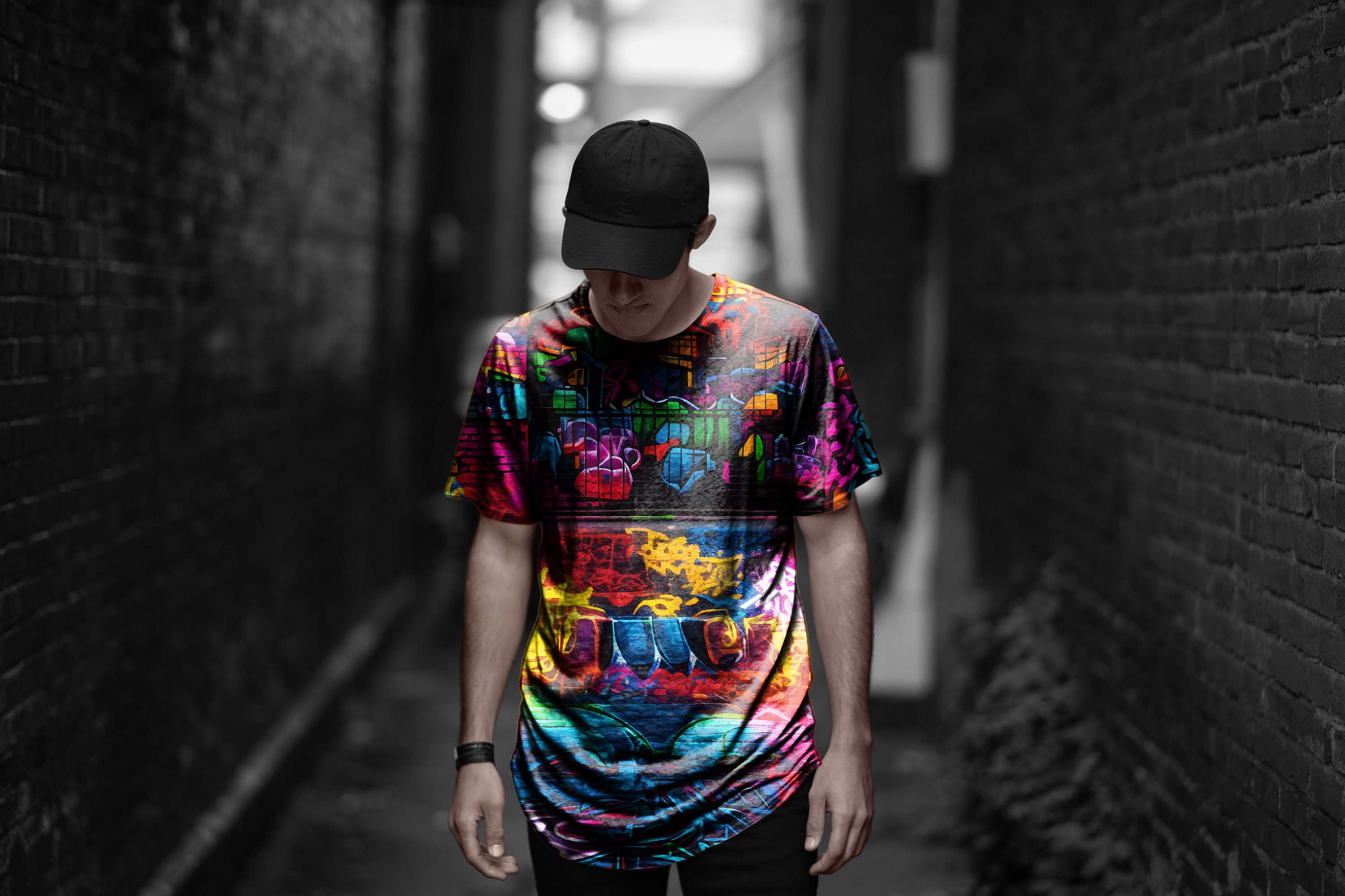 Neon Graffiti Wall Digital Paper in 8K - 13 Seamless Digital Papers ...