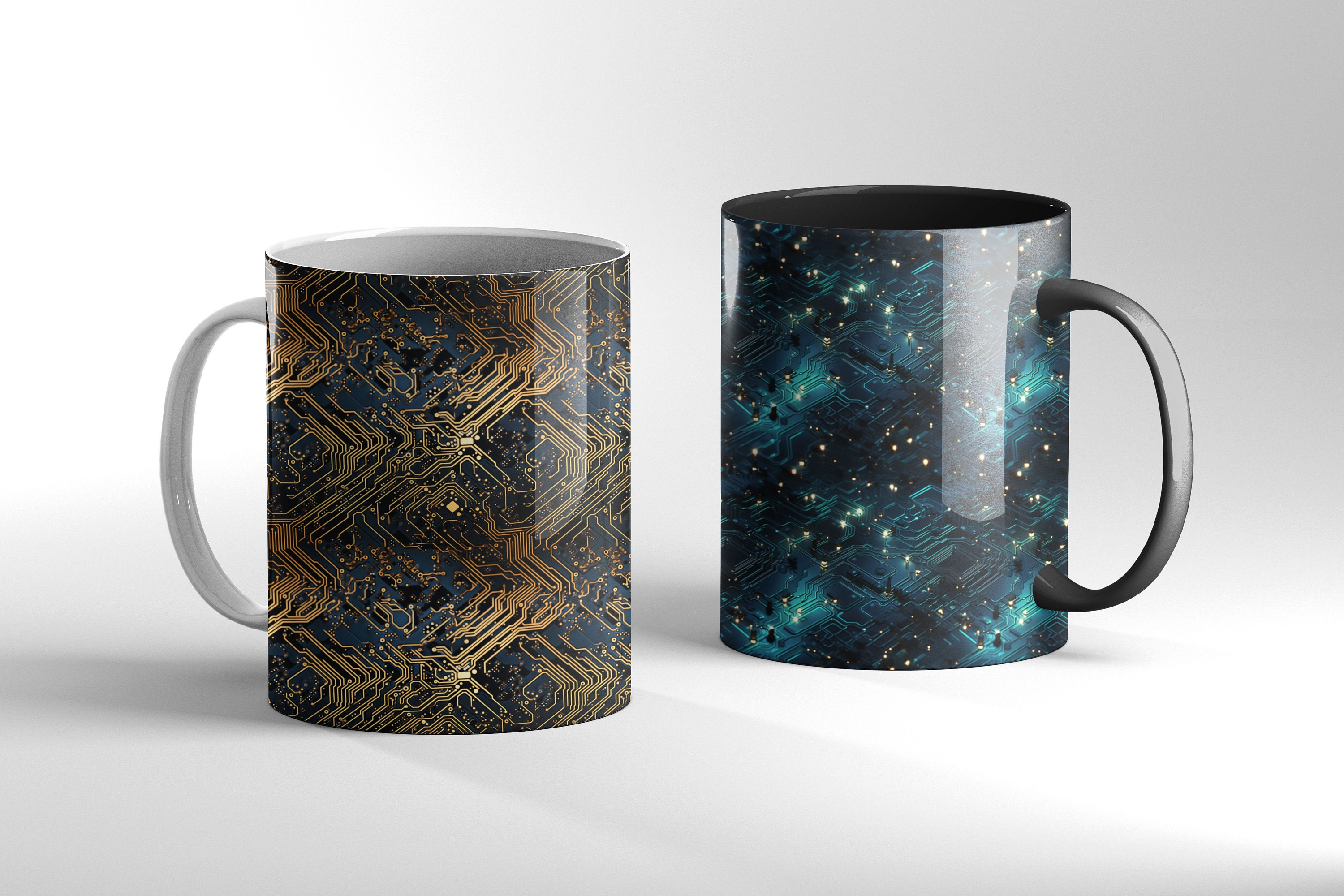 Cybernetic Circuitboard Digital Paper Pack - 12 Seamless Tileable PNG ...