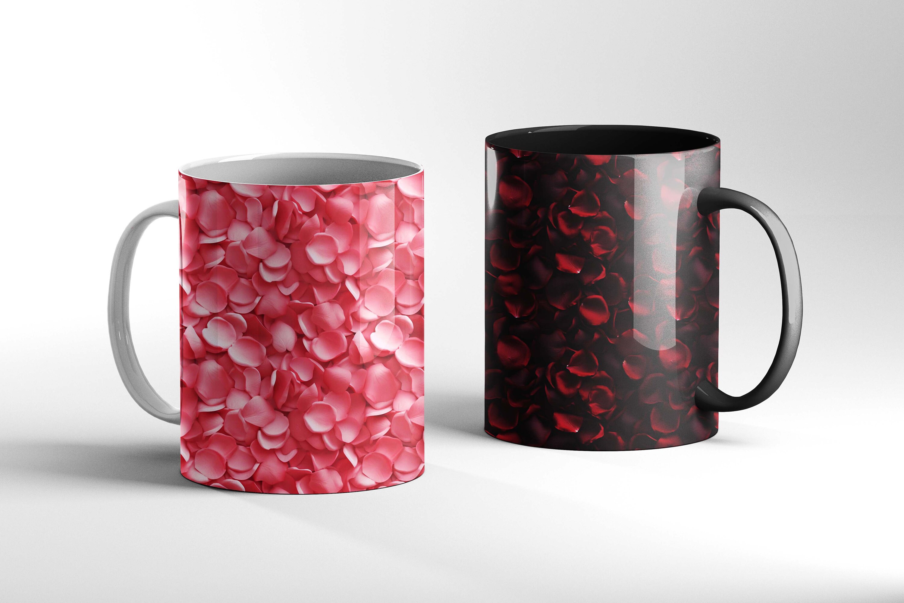3D Valentines Rose Petals Digital Paper - 12 Seamless PNG Patterns ...