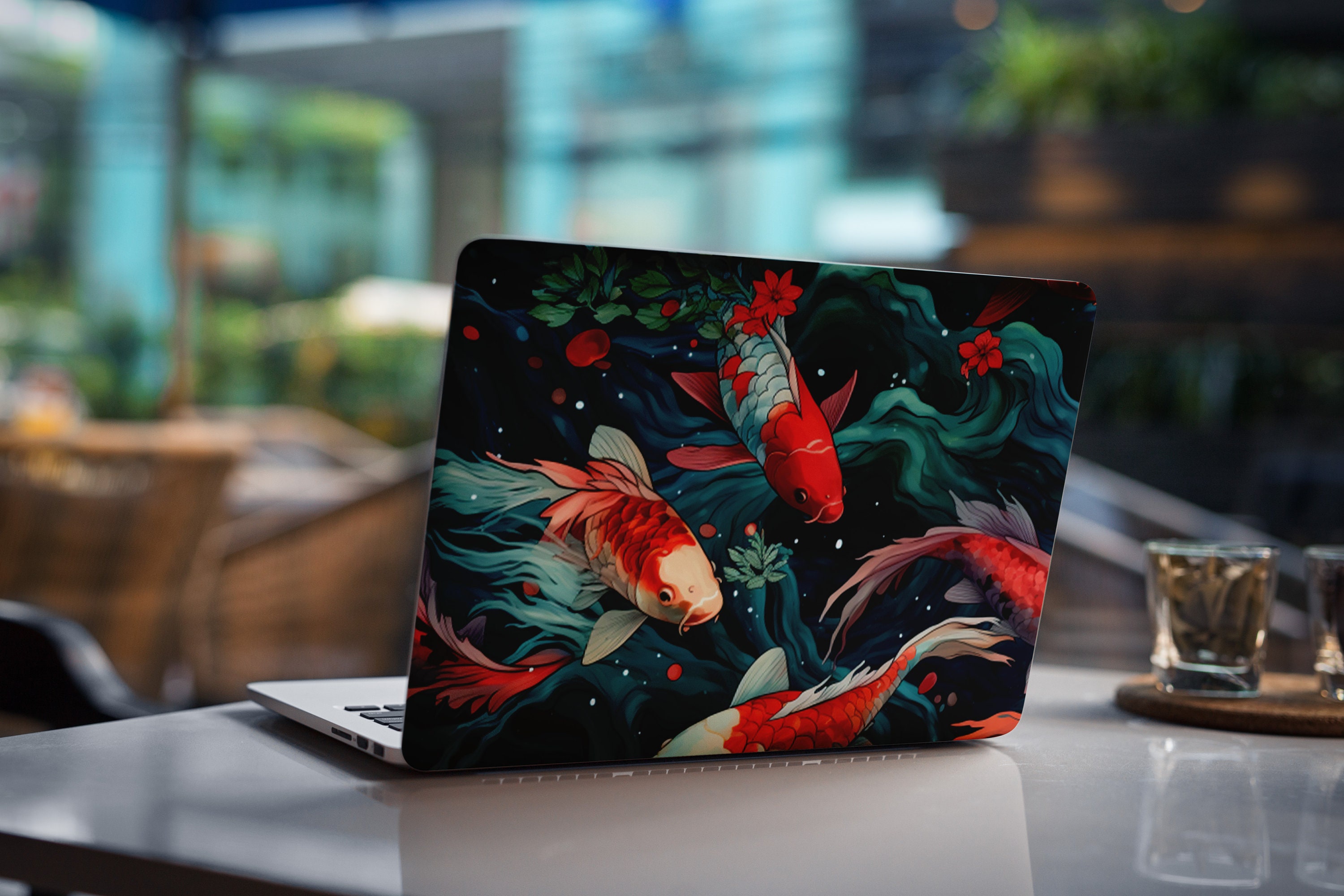 Japanese Watercolour Koi Fish Digital Paper Pack - 12 Seamless Tileable ...