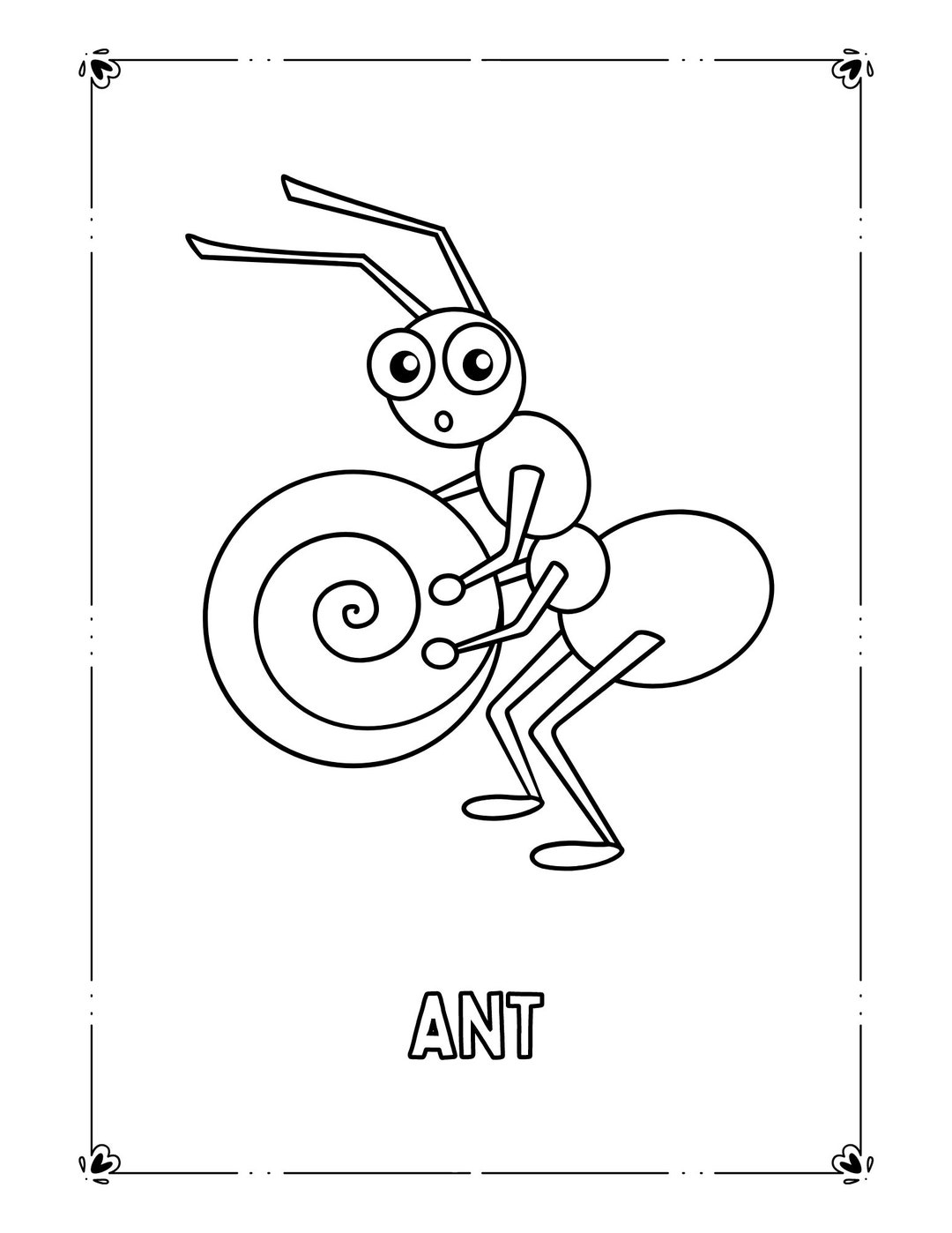 Digital Ant Coloring Page - Etsy