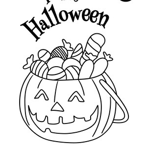 Halloween Digital Kids Coloring Pages - Etsy