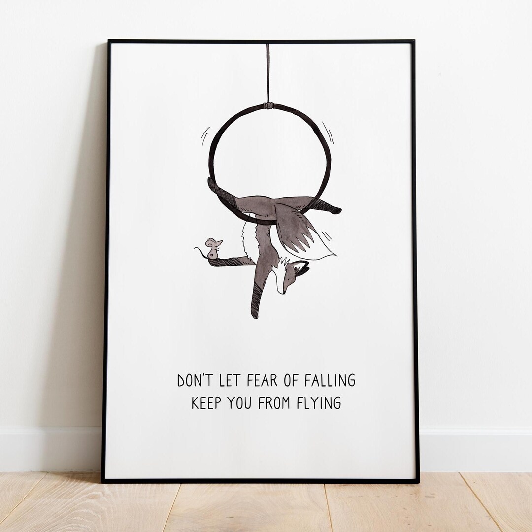 Aerial Hoop Fox Print: Circus Acrobat Nursery Art Flying Aerialist ...