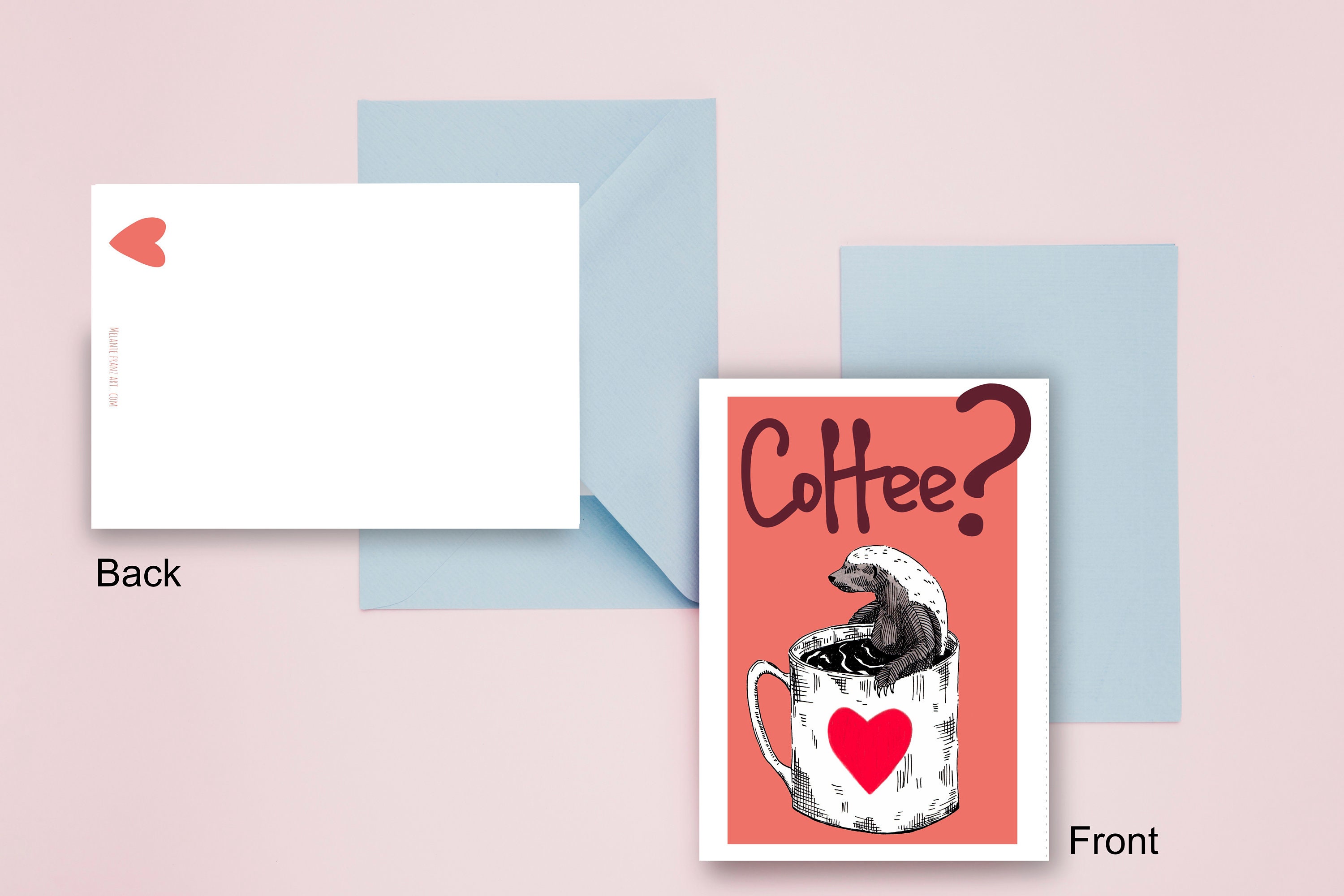 Coffee Invitation HONEY BADGER Printable Card for Husband Wife Friend ...