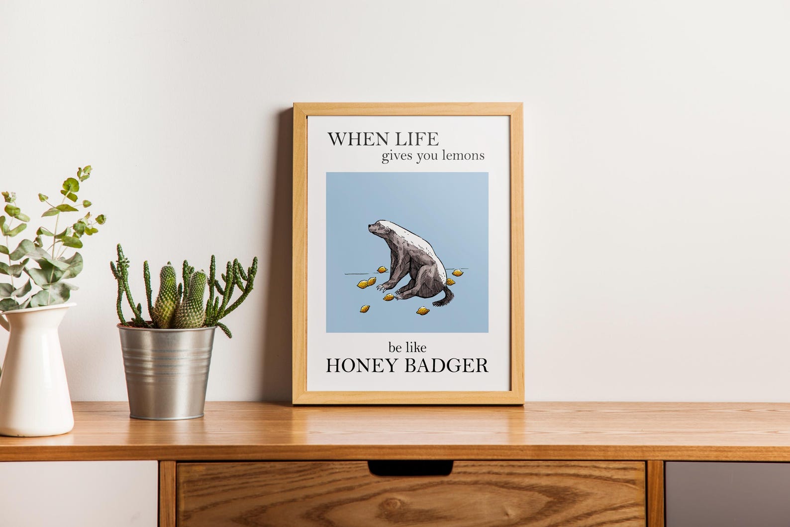 Honey Badger Wall Art | When Life Gives You Lemons | Printable Download ...