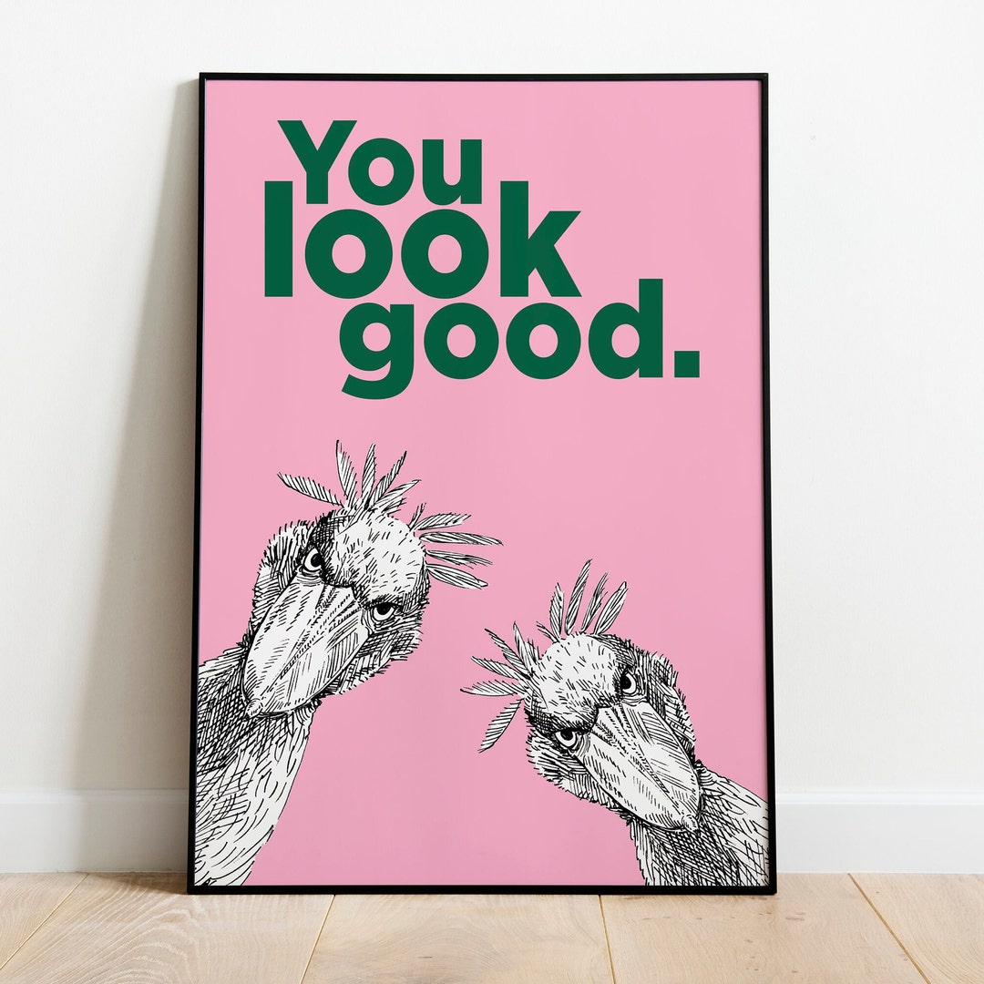 Maximalist Shoebill POSTER Printable WALL ART, Instant Download ...