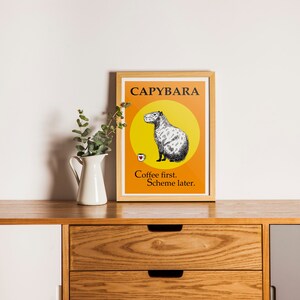 Capybara Coffee First-scheme Later Printable Wall Art - Instant ...