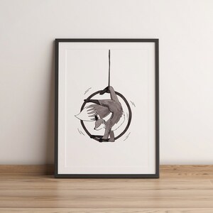 Set of 3 Aerial Fox Wall Art |digital Print Cute Aerial Silk Poster ...