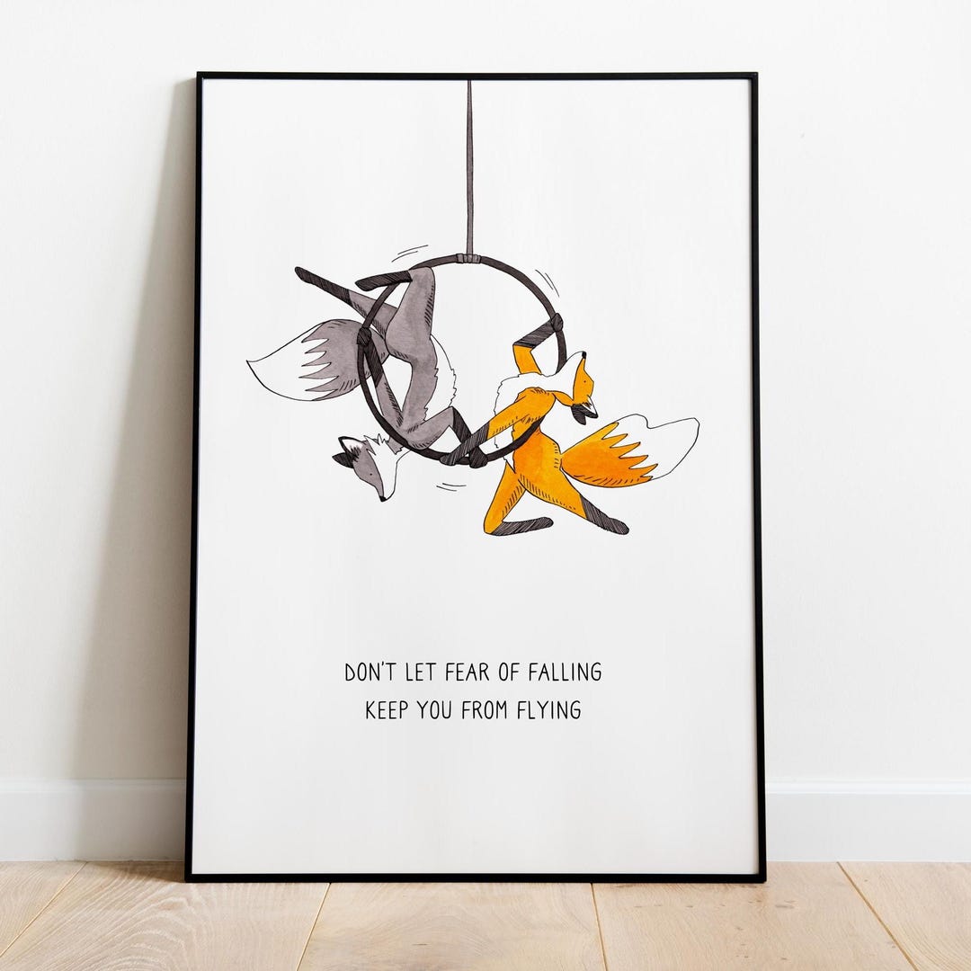 Aerial Hoop Fox Wall Art | Digital Download Aerial Hoop Quote Poster ...