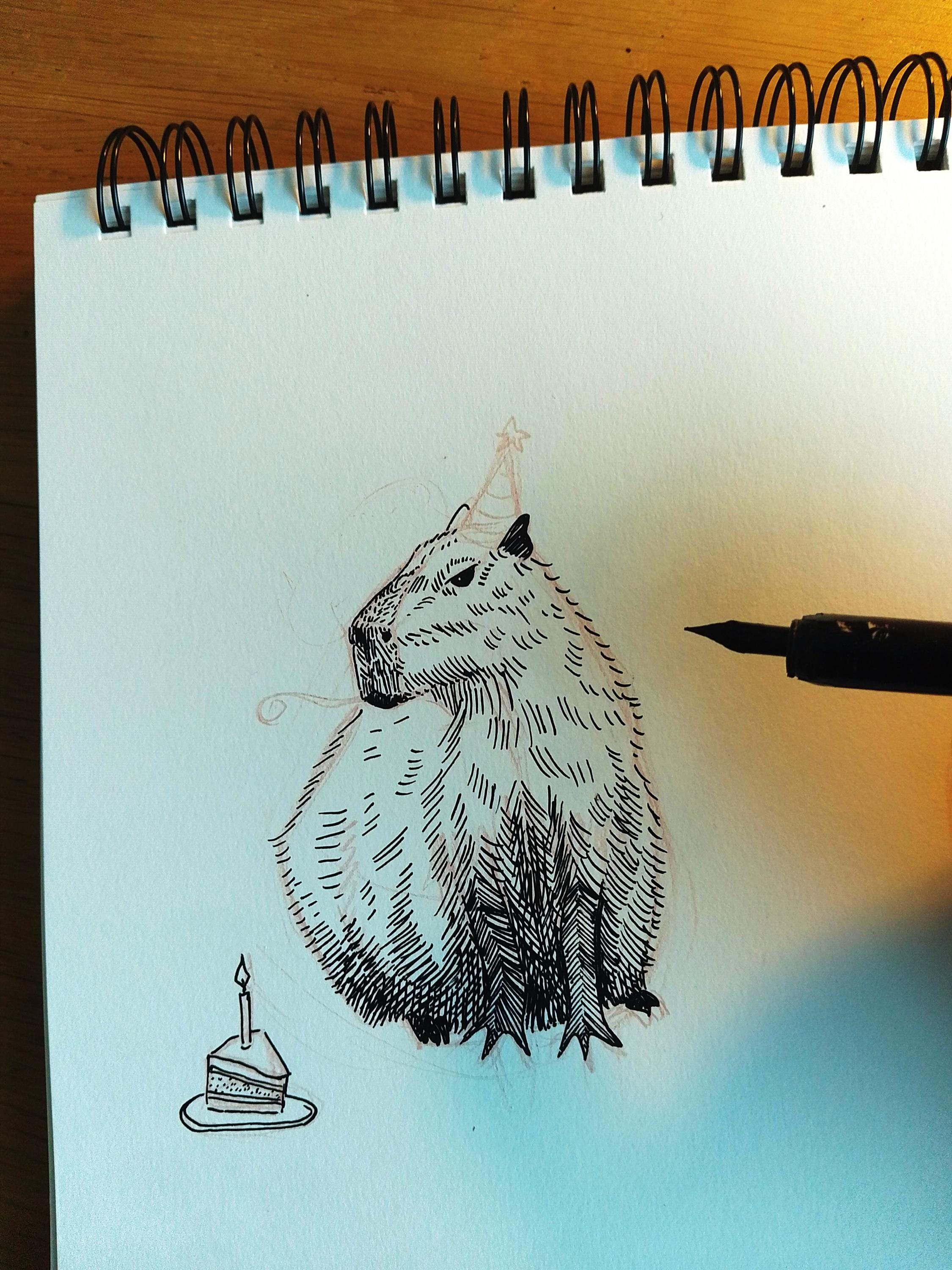 Capybara Birthday Card | Instant Download | Happy Birthday Card ...