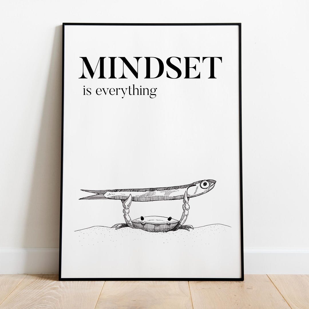 Mindset is Everything Wall Art DIGITAL DOWNLOAD Motivational Poster ...