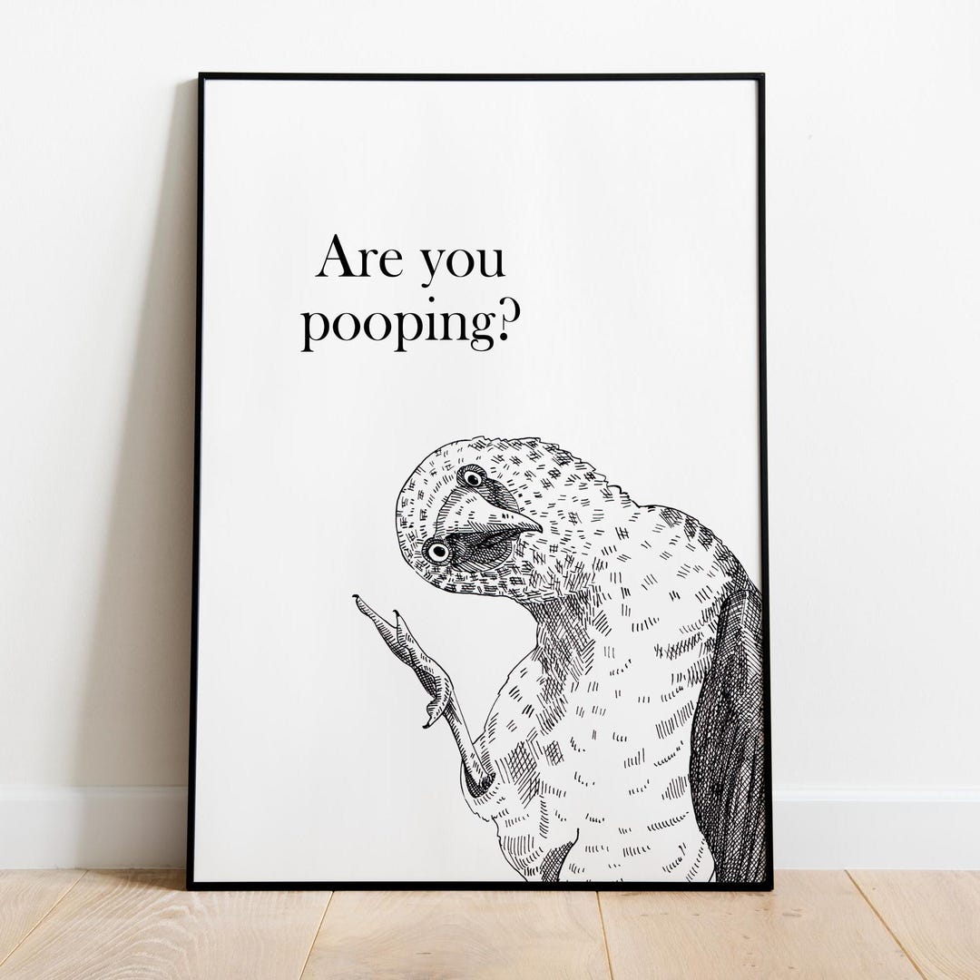 Blue Footed Booby Bathroom Print: Funny Restroom Humor (digital ...