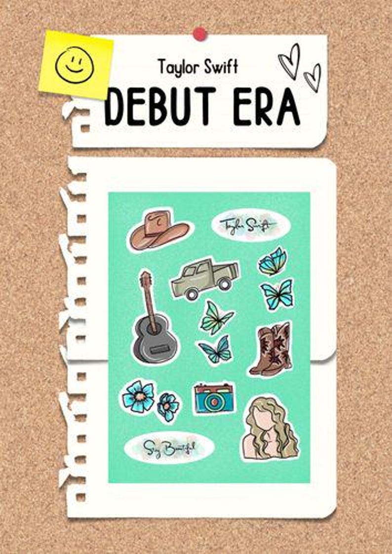 Taylor Swift Printable Sticker Sheet Debut Era - Etsy