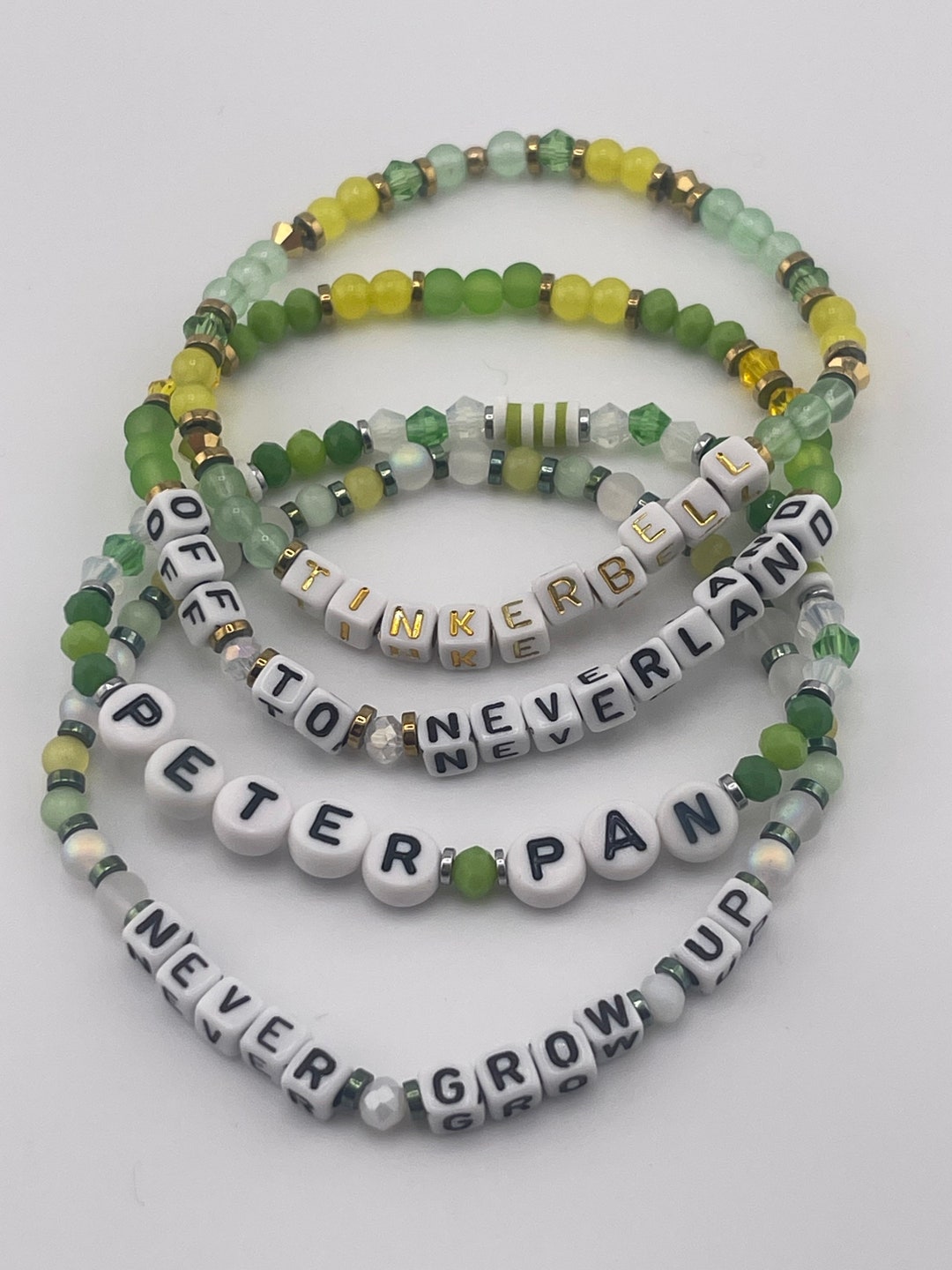Peter Pan Inspired Beaded Bracelet, Disney Friendship Jewelry - Etsy