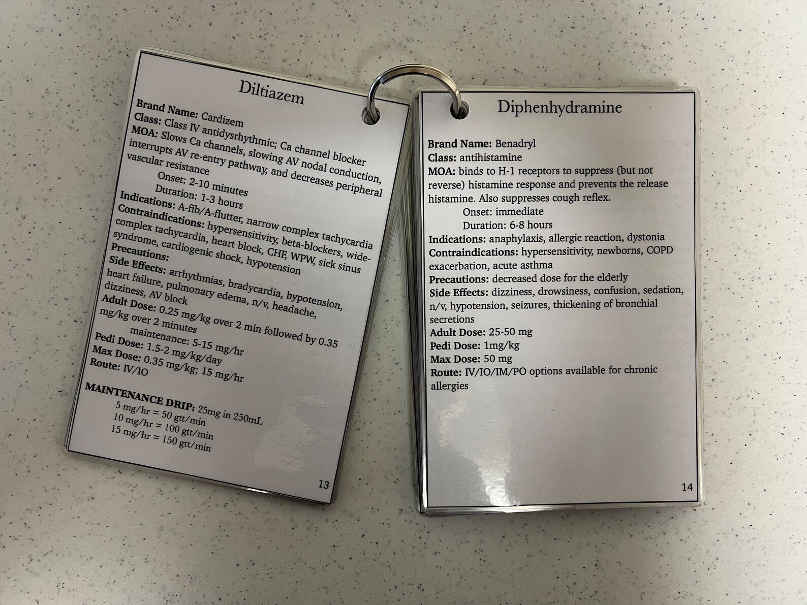 Paramedic Drug Guide Drug Cards - Etsy