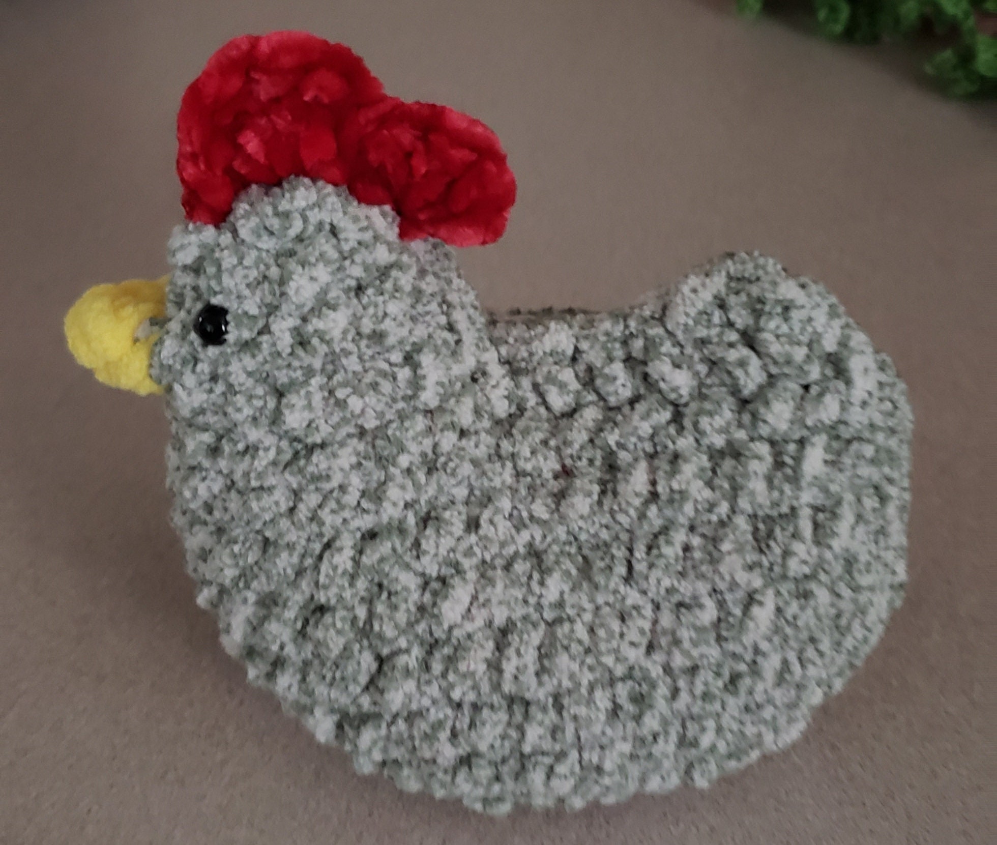 Mini Farmhouse Crocheted Chicken Hen Plush Stuffed Little Chicken Decor ...