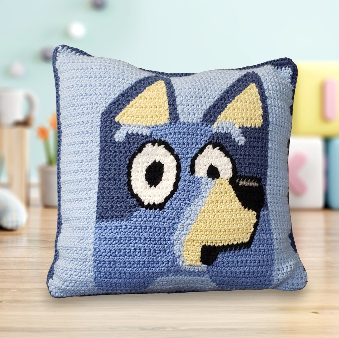 Crochet Bluey Pillow Pattern PDF With Graph Uses Advanced Stitch ...