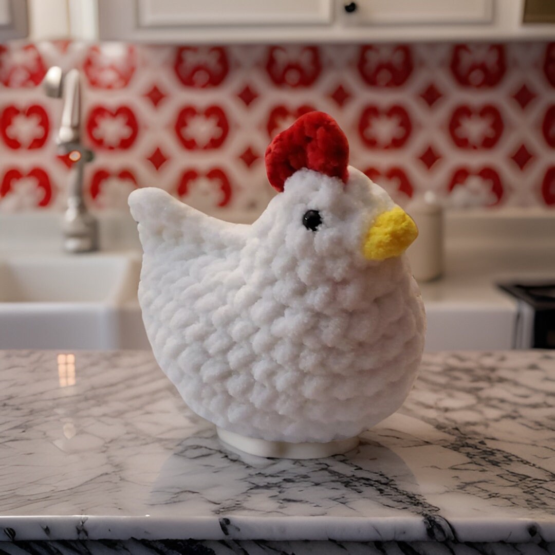 Mini Farmhouse Crocheted Chicken Hen - Plush Stuffed Little Chicken ...