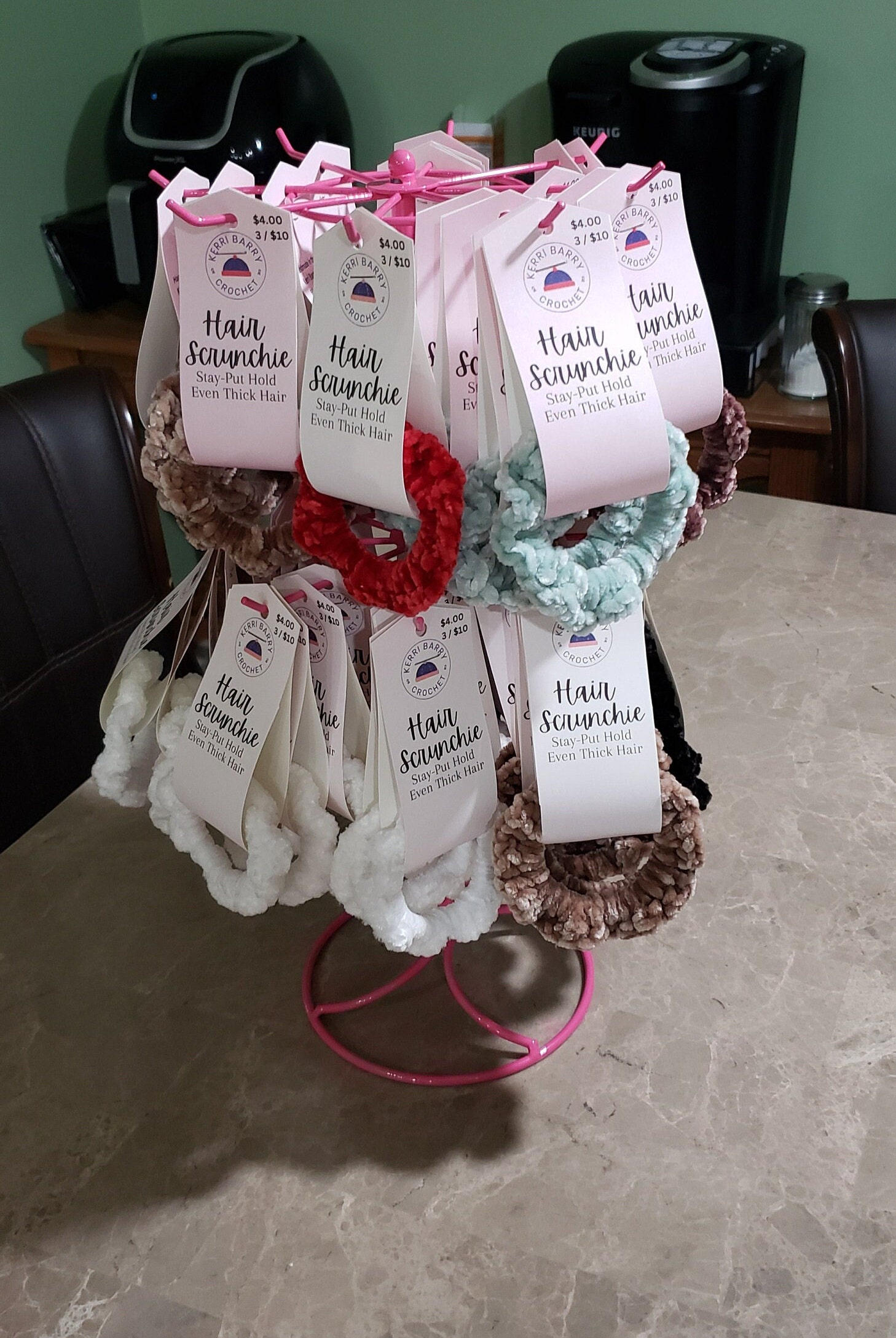 Editable Scrunchie Canva Hang Tag Template for Craft Show Display ...