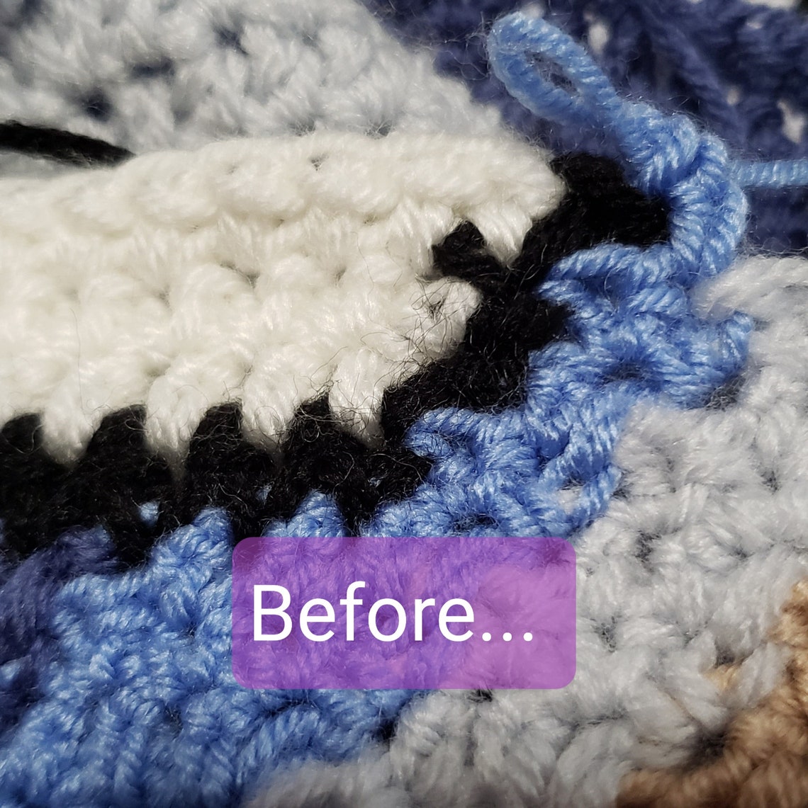 Crochet Bluey Pillow Pattern PDF With Graph Uses Advanced Stitch ...