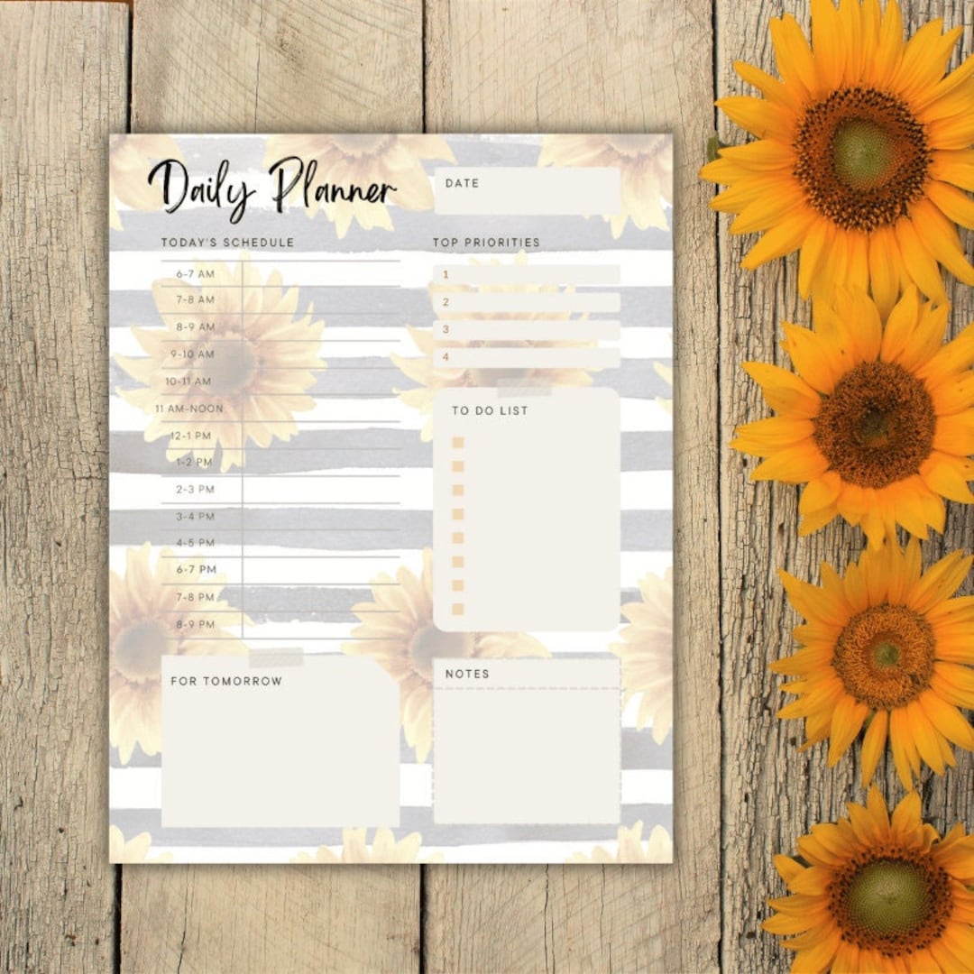 Fall Printable Daily Planner PDF Fall Seasonal Instant Download ...
