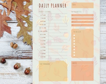 Fall Printable Weekly Planner PDF Instant Download Sunflower Stripe ...