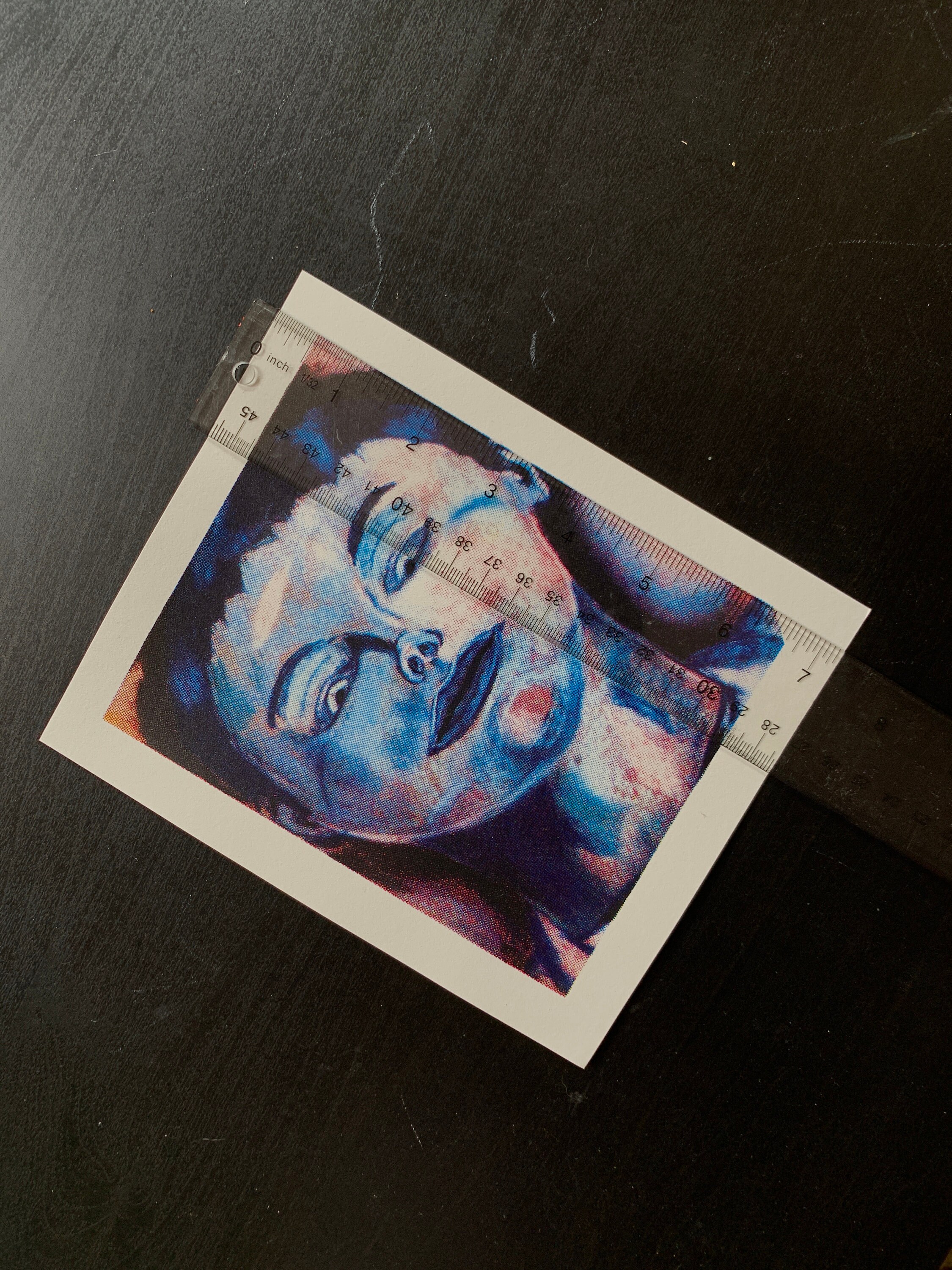 Silkscreen Portrait Art Print CMYK Color Hand Printed - Etsy