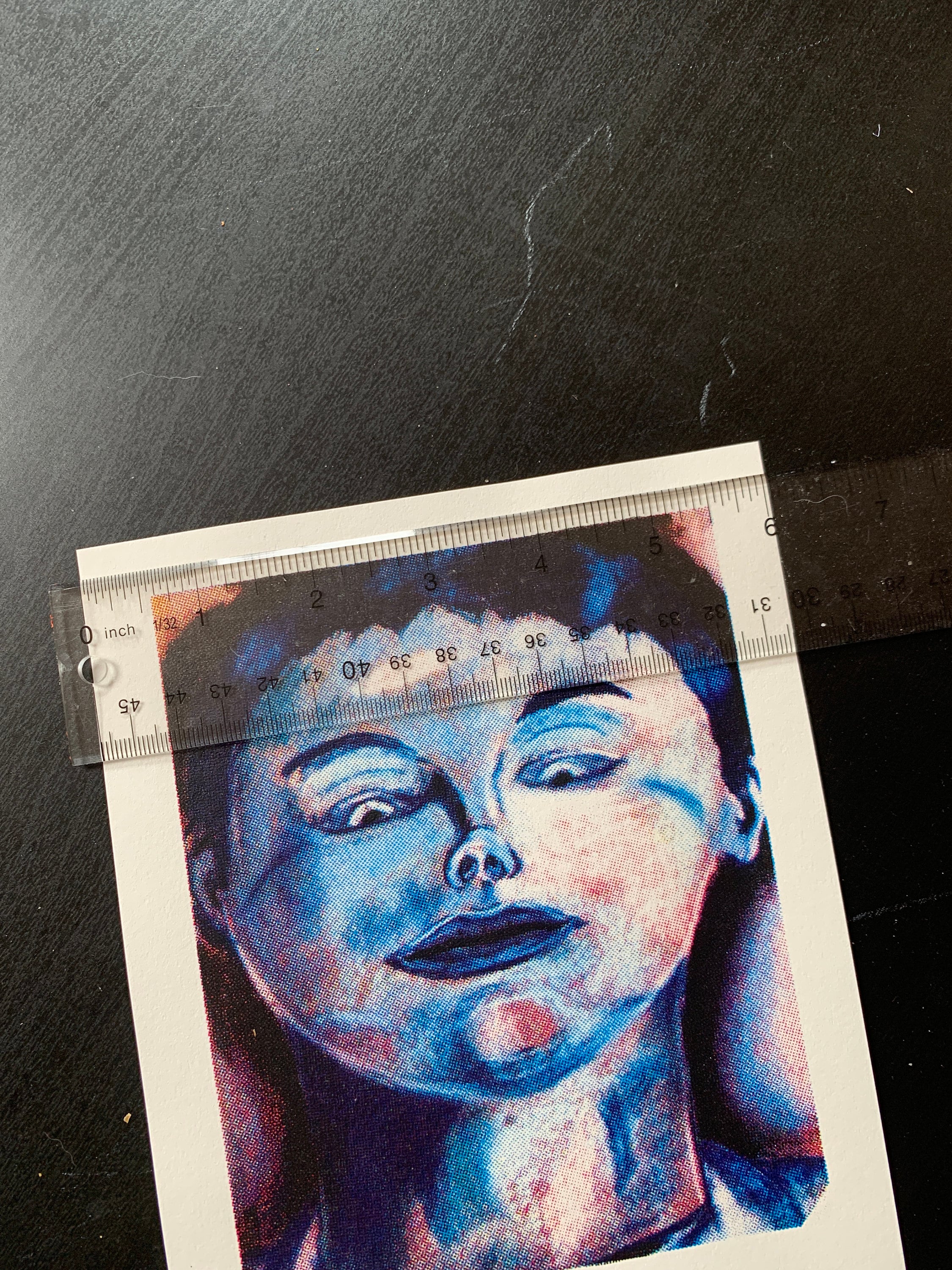 Silkscreen Portrait Art Print CMYK Color Hand Printed - Etsy